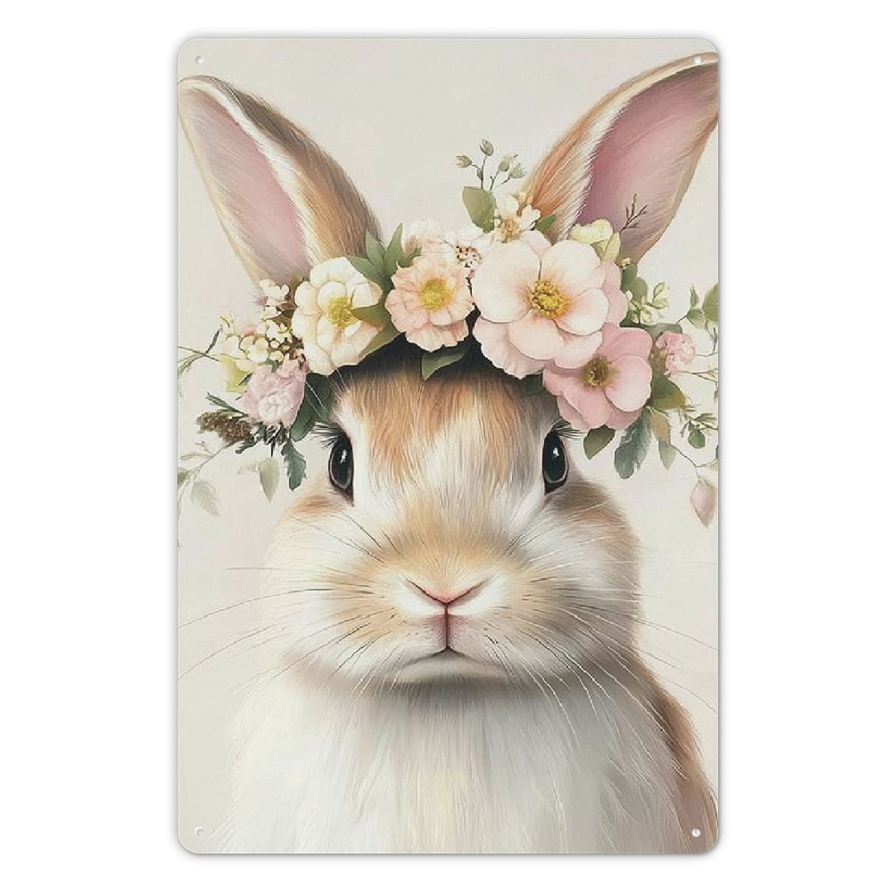 CTLONG Bunny Rabbit Wall Art Cute Animal Paintings Watercolor Rabbit ...