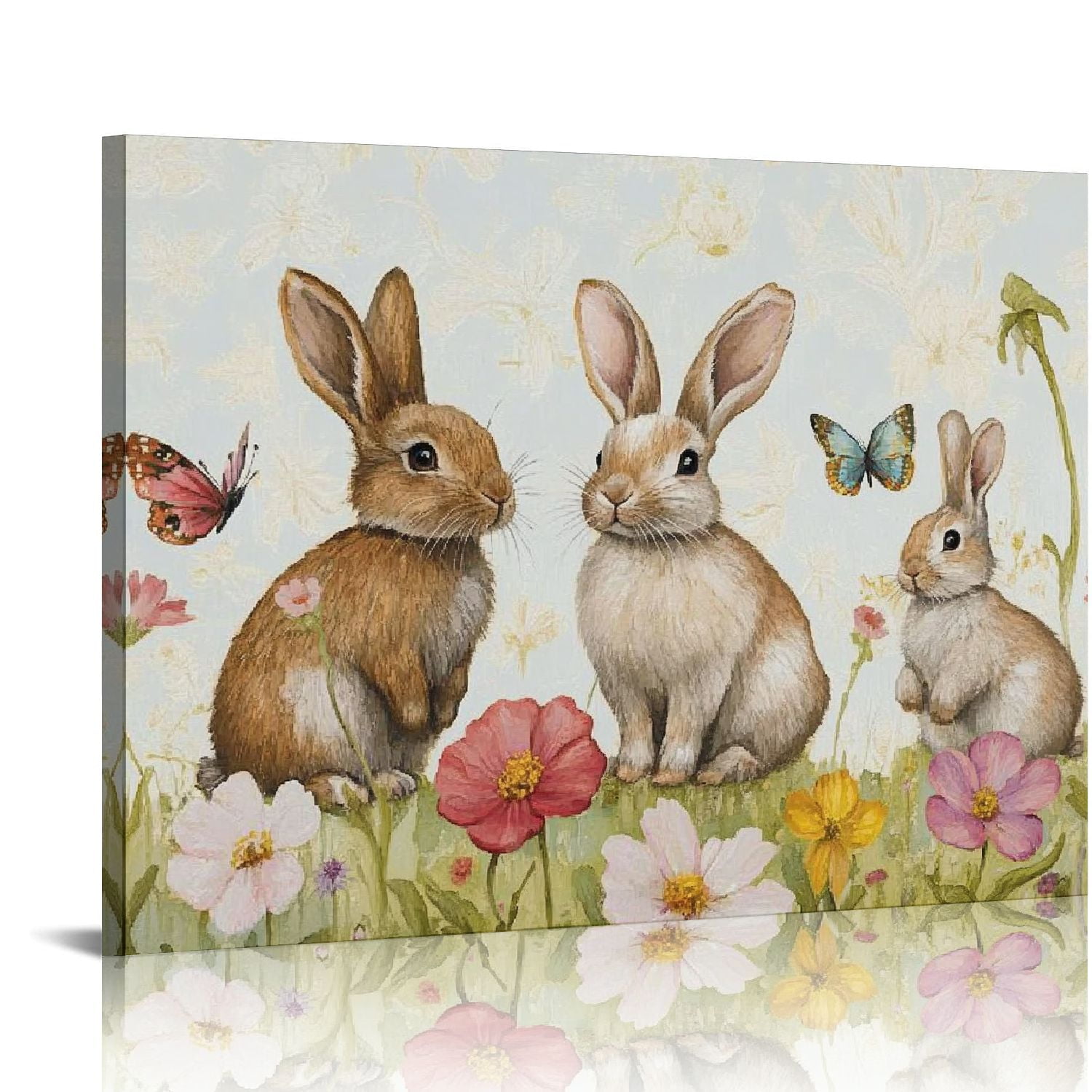 CTLONG Easter Bunny Rabbit Print On Canvas Home Office Wall Art For ...