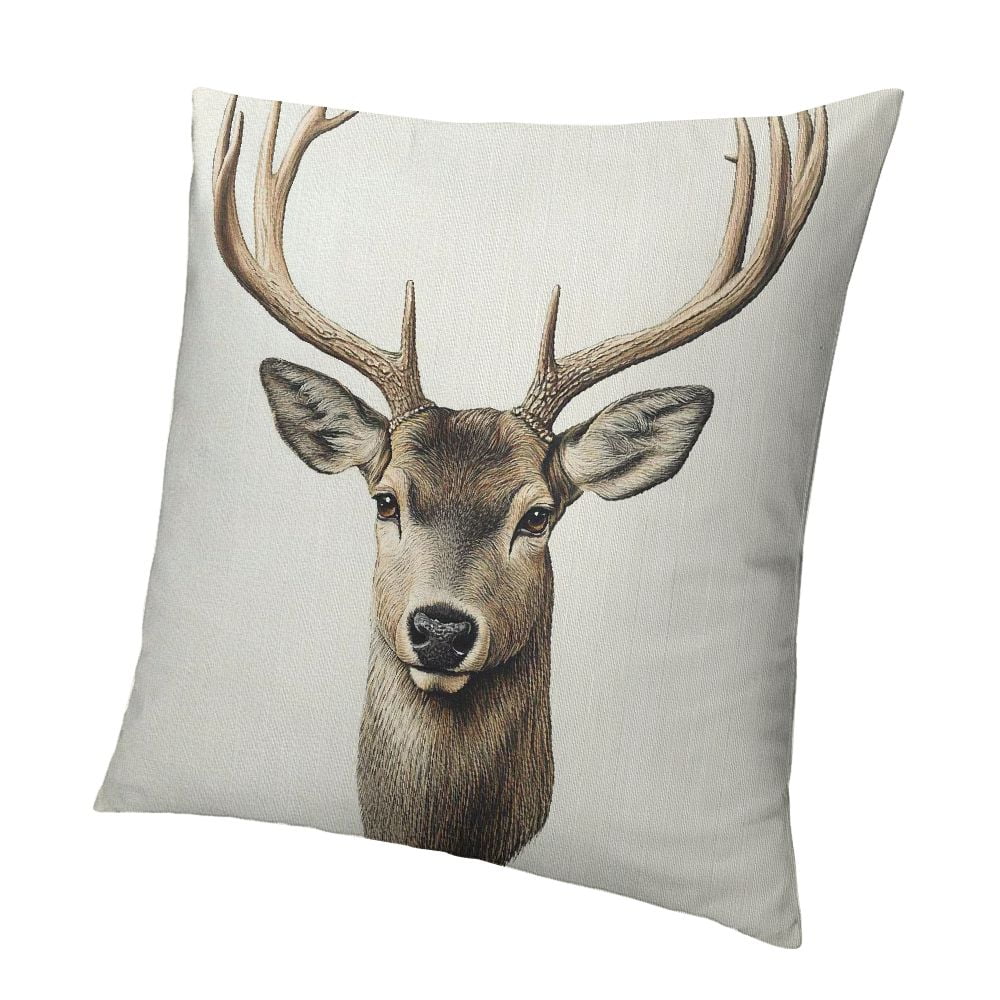 CTLONG Throw Pillow Covers for Couch Colored Deer Head Decorative ...