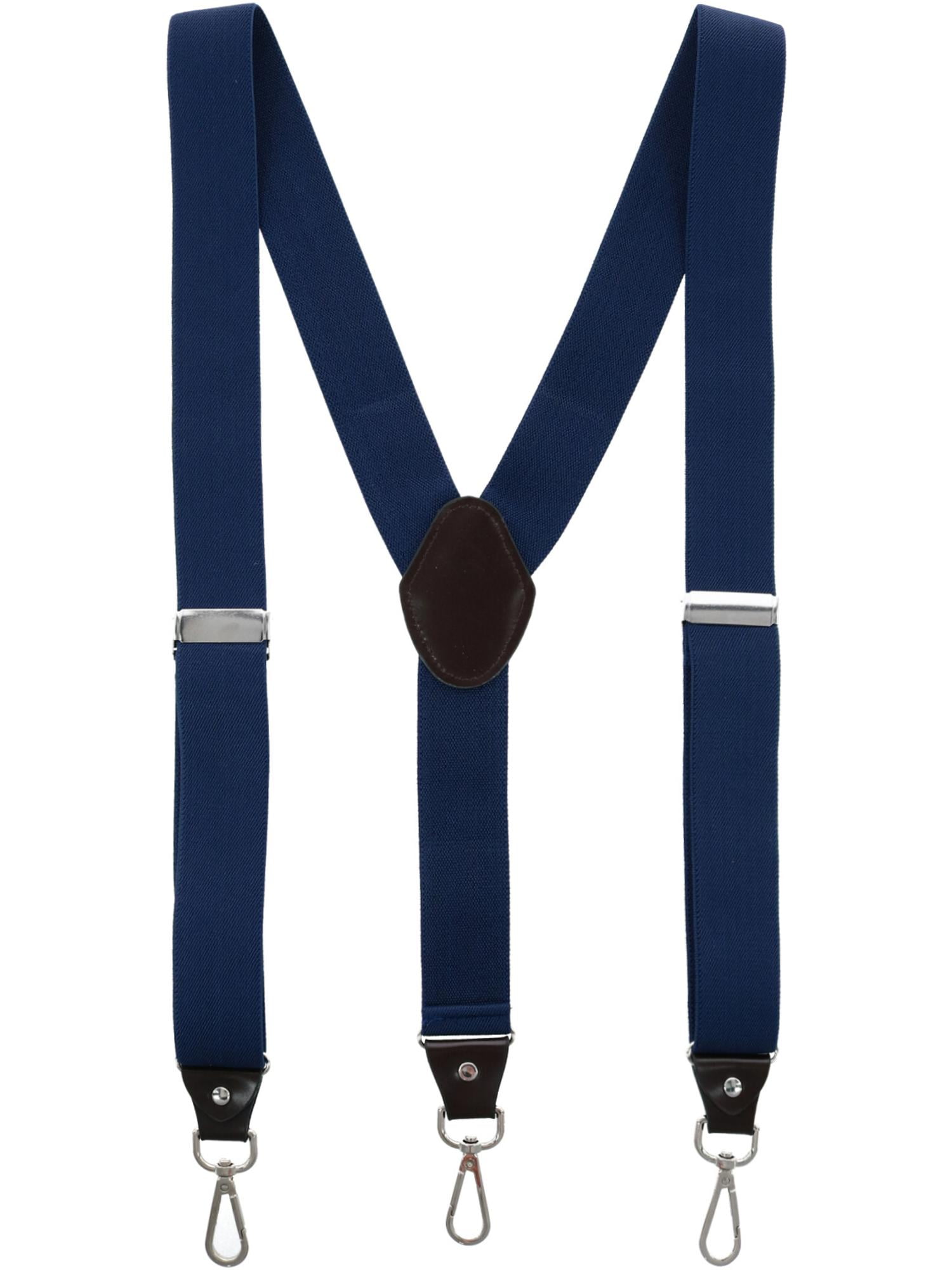 CTM 1.375 Inch Wide Suspender with Drop Tab Swivel Hook Ends (Men ...