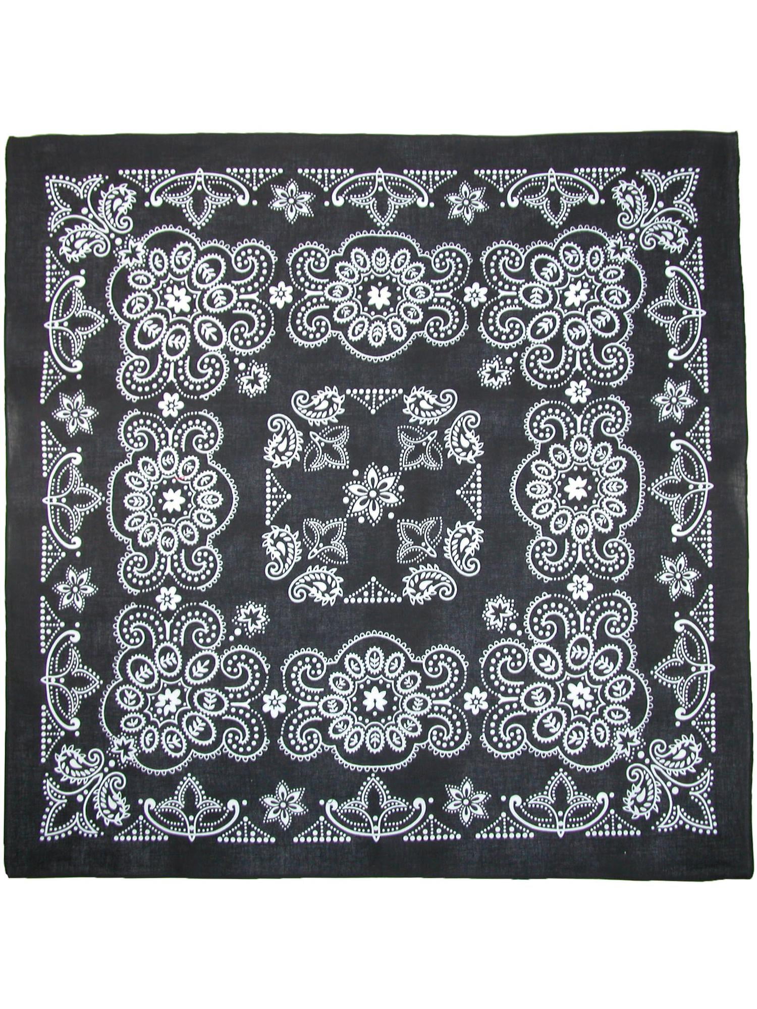 CTM 27 Inch Extra Large Cotton Paisley Bandana (Pack of 6) - Walmart.com