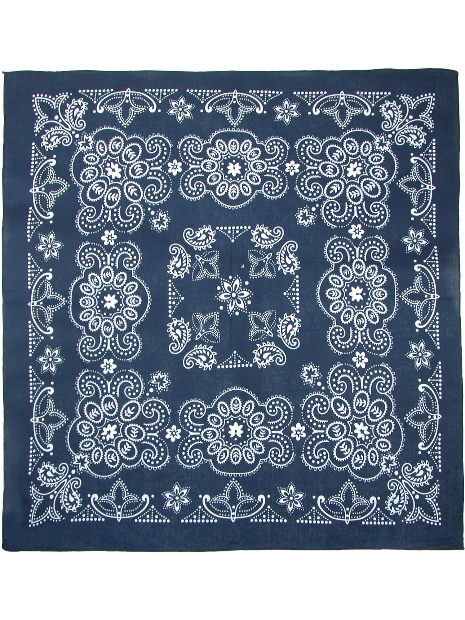 CTM 27 Inch Extra Large Cotton Paisley Bandana (Pack of 6) - Walmart.com