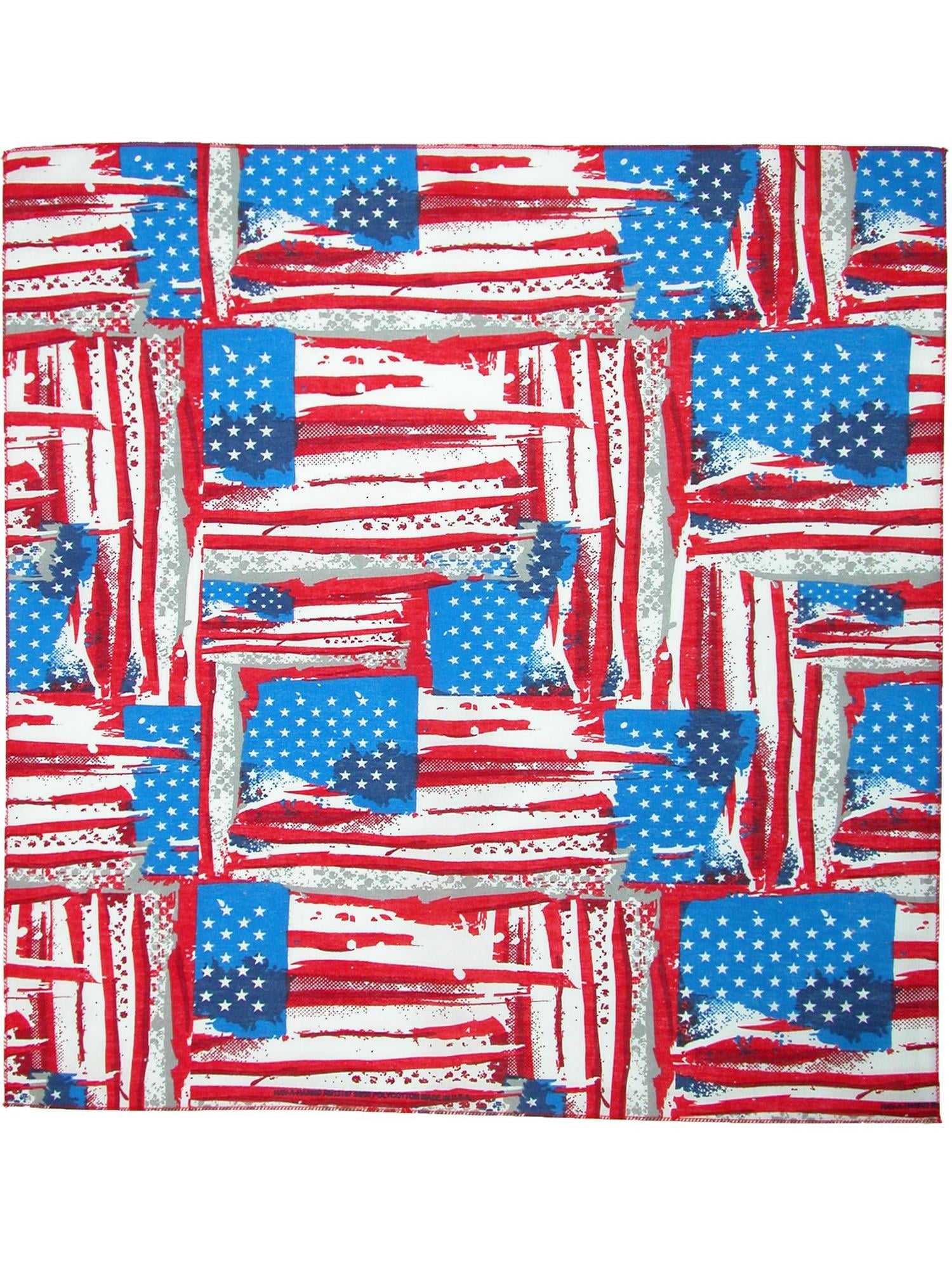 CTM® Abstract American Flag Print Bandana - Walmart.com