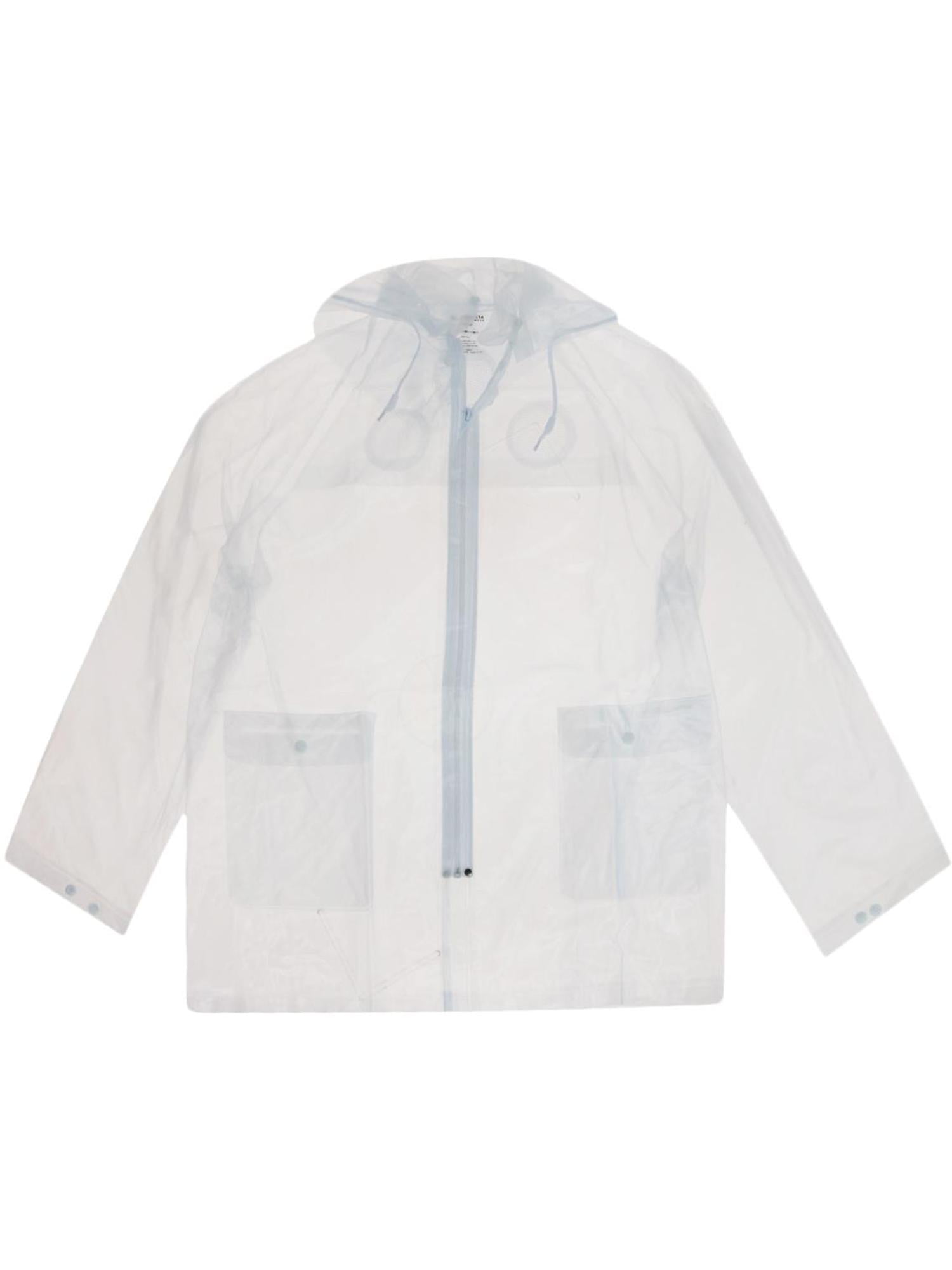 CTM Adult Reusable Clear Rain Jacket with Hood - Walmart.com