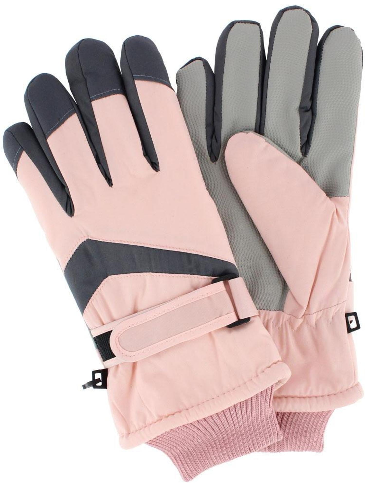 CTM Adult Winter Ski Gloves with Extended Cuff and Wrist Strap by ...