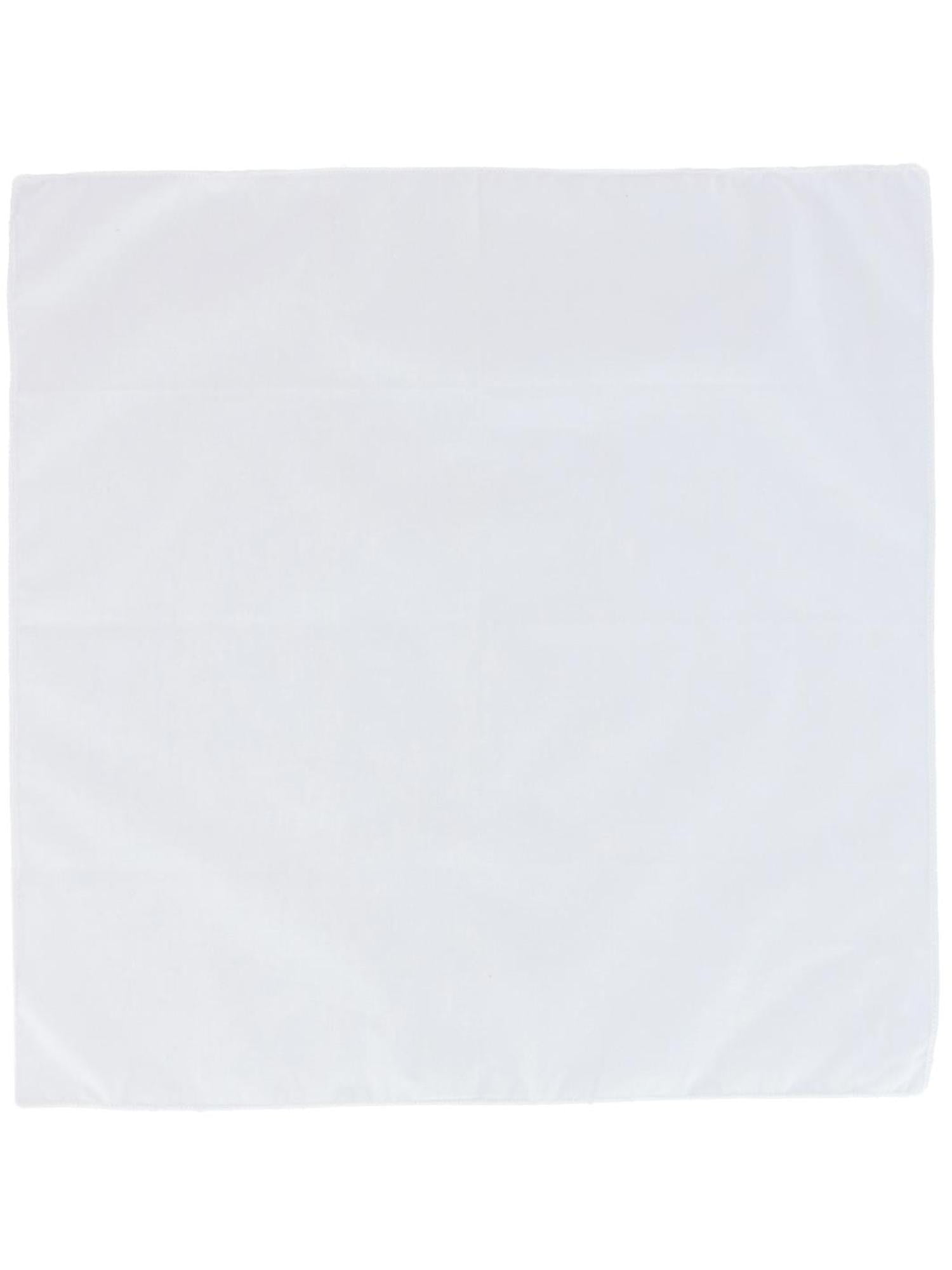 CTM All Cotton 15x15 inch Solid White Cotton Handkerchief (1 Pack ...