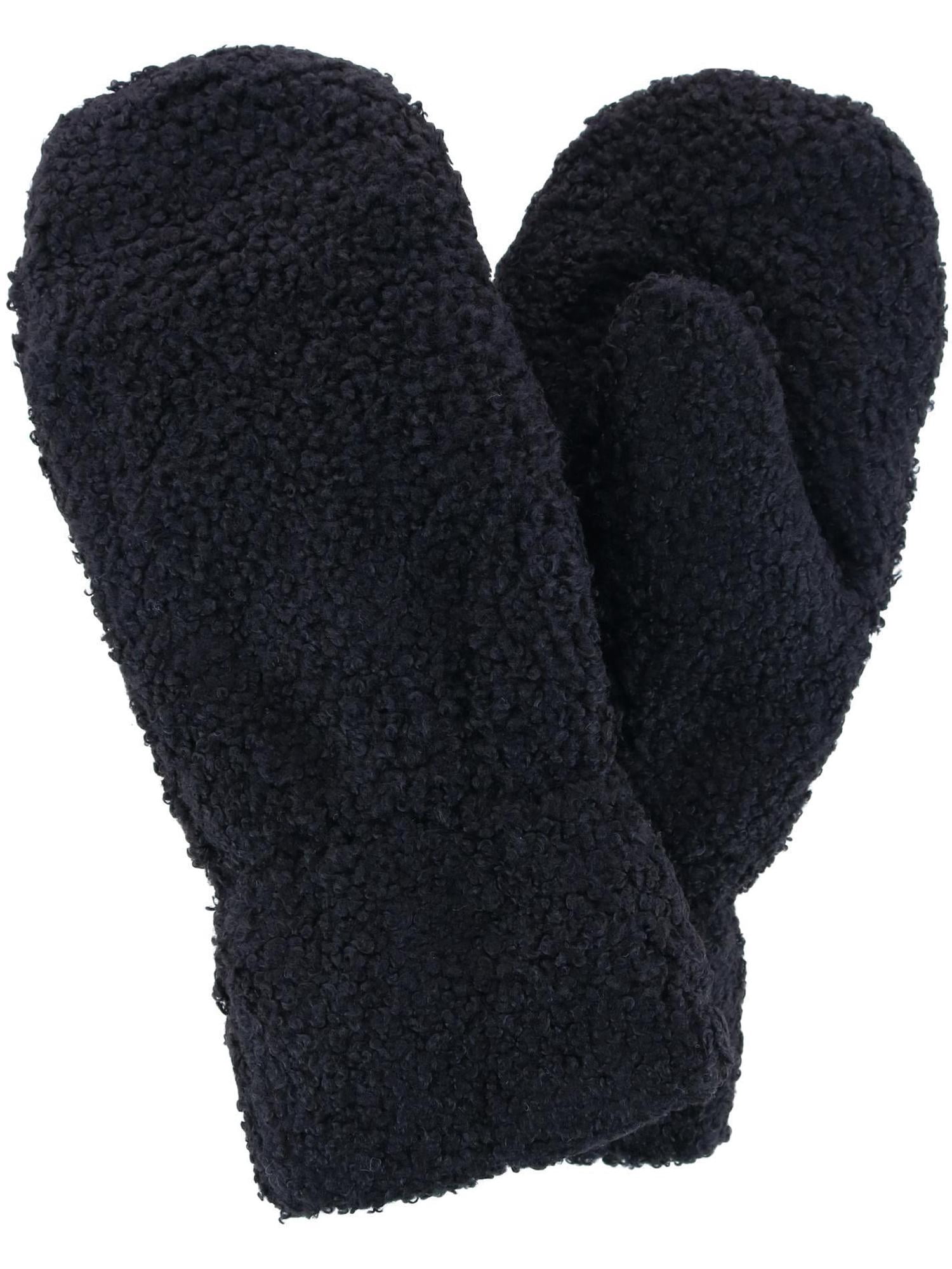 CTM Boucle Teddy Mittens with Gathered Wrist (Women) - Walmart.com