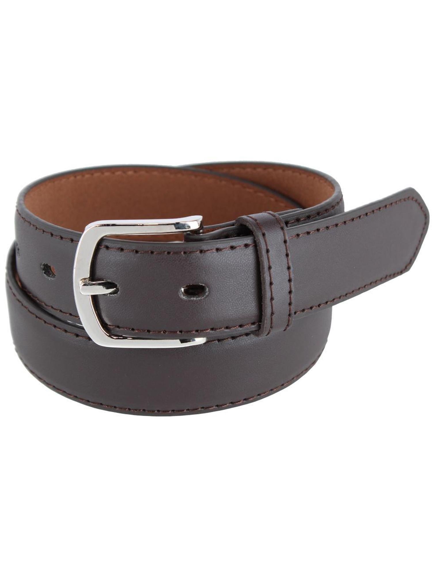 CTM Boy's Casual Basic Leather Belt - Walmart.com
