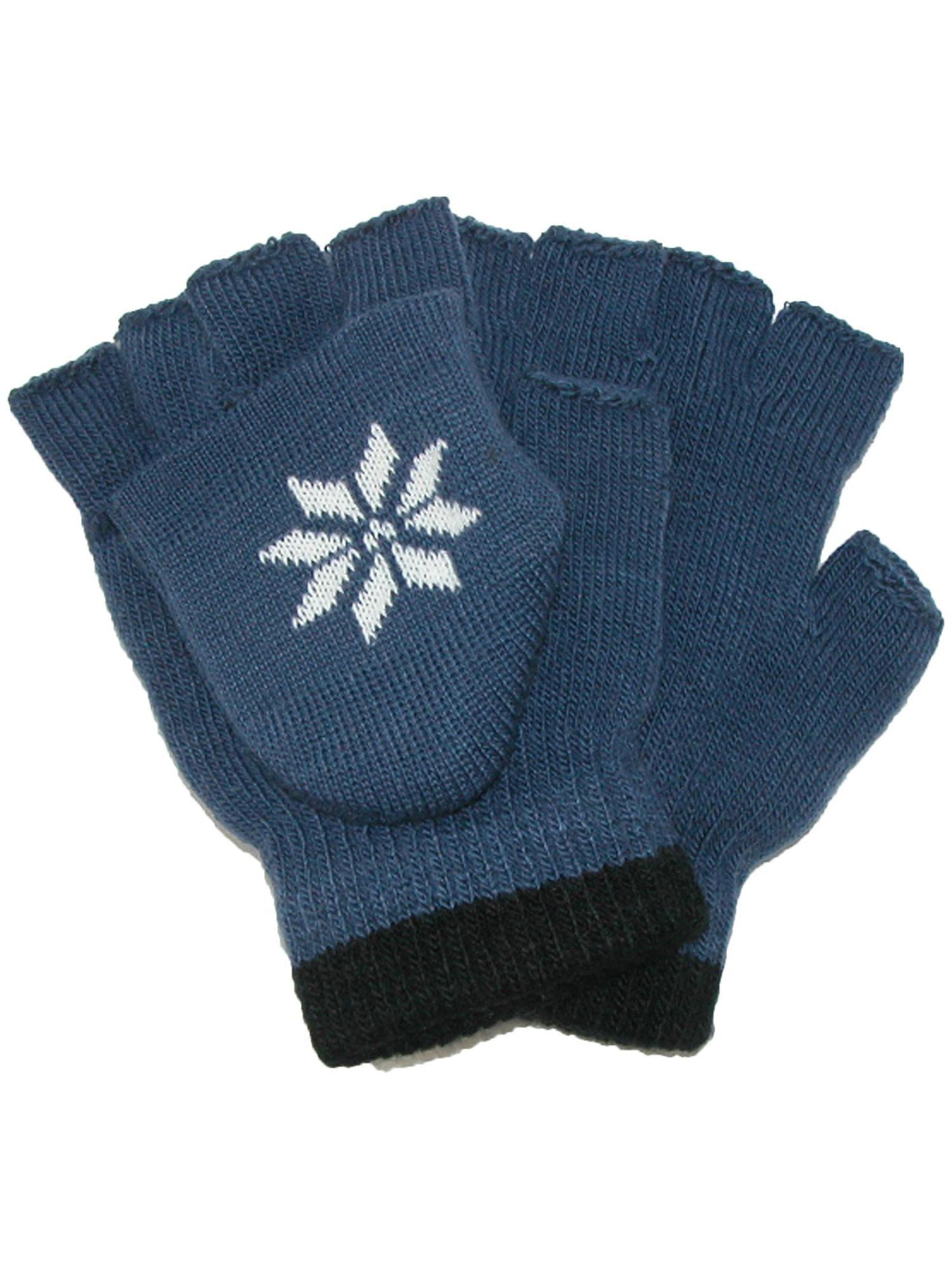 CTM Kids' Stretch Convertible Fingerless Winter Gloves - Walmart.com