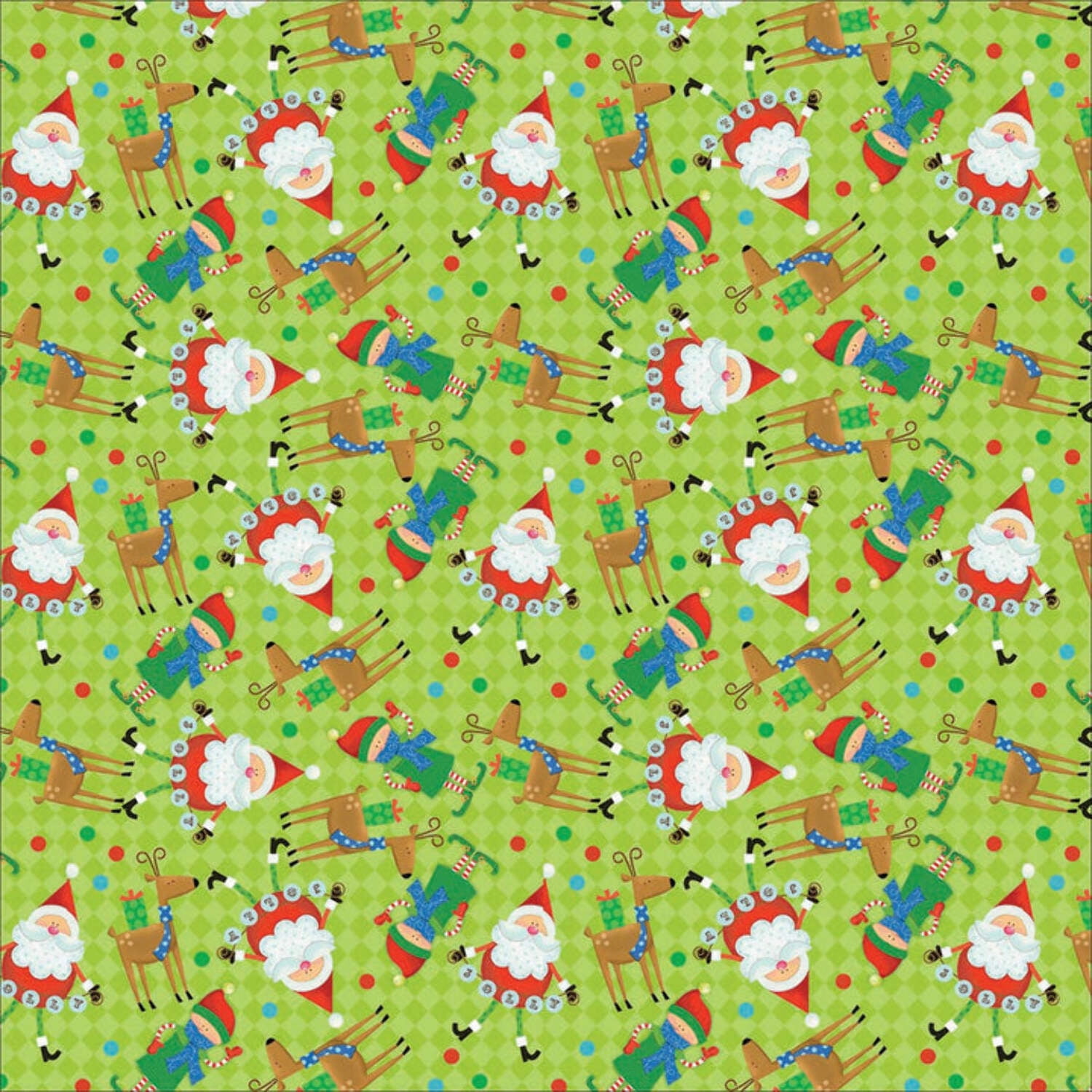 CTM Christmas Santa and Elf Print Holiday Bandana - Walmart.com