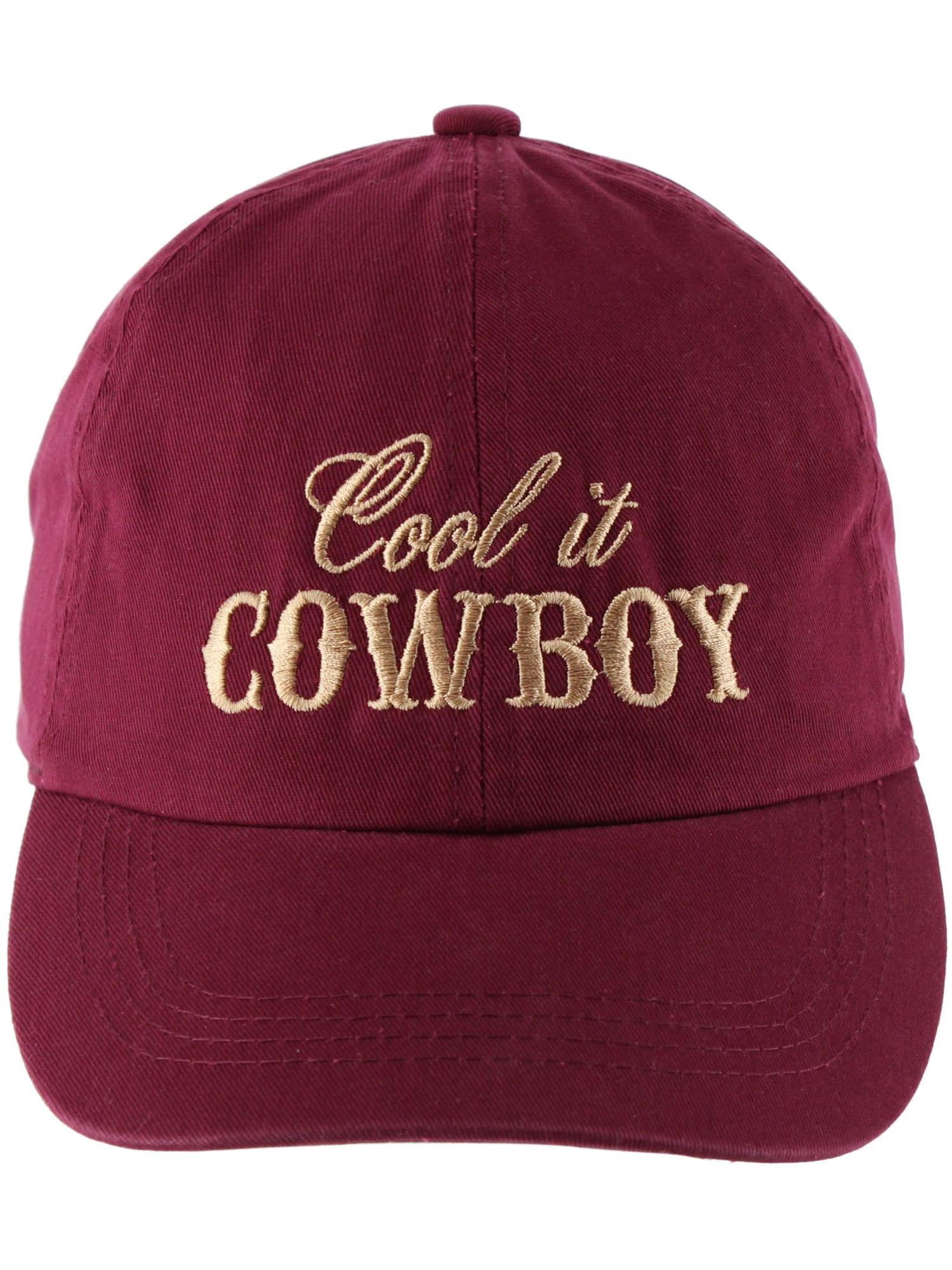 CTM Cool It Cowboy Embroidered Baseball Cap (Women) - Walmart.com