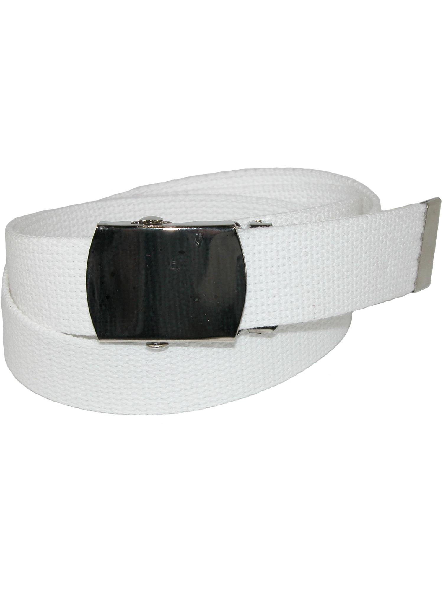 CTM Cotton Adjustable Belt with Nickel Buckle - Walmart.com