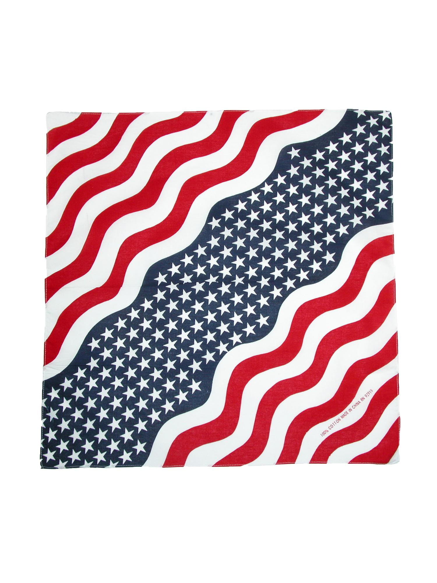 CTM Cotton American Flag Bandanas - Walmart.com