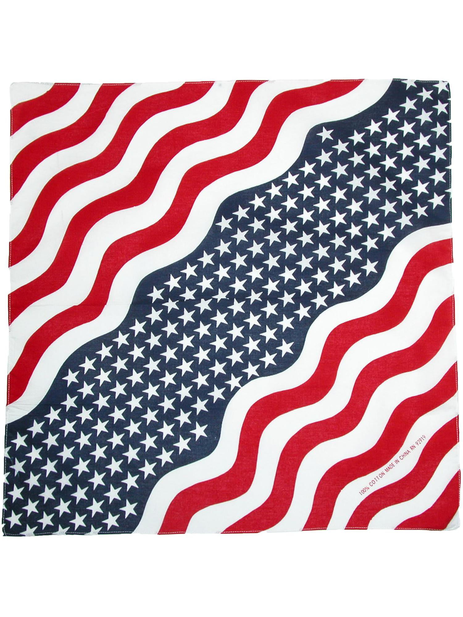 CTM Cotton American Flag Bandana - Walmart.com