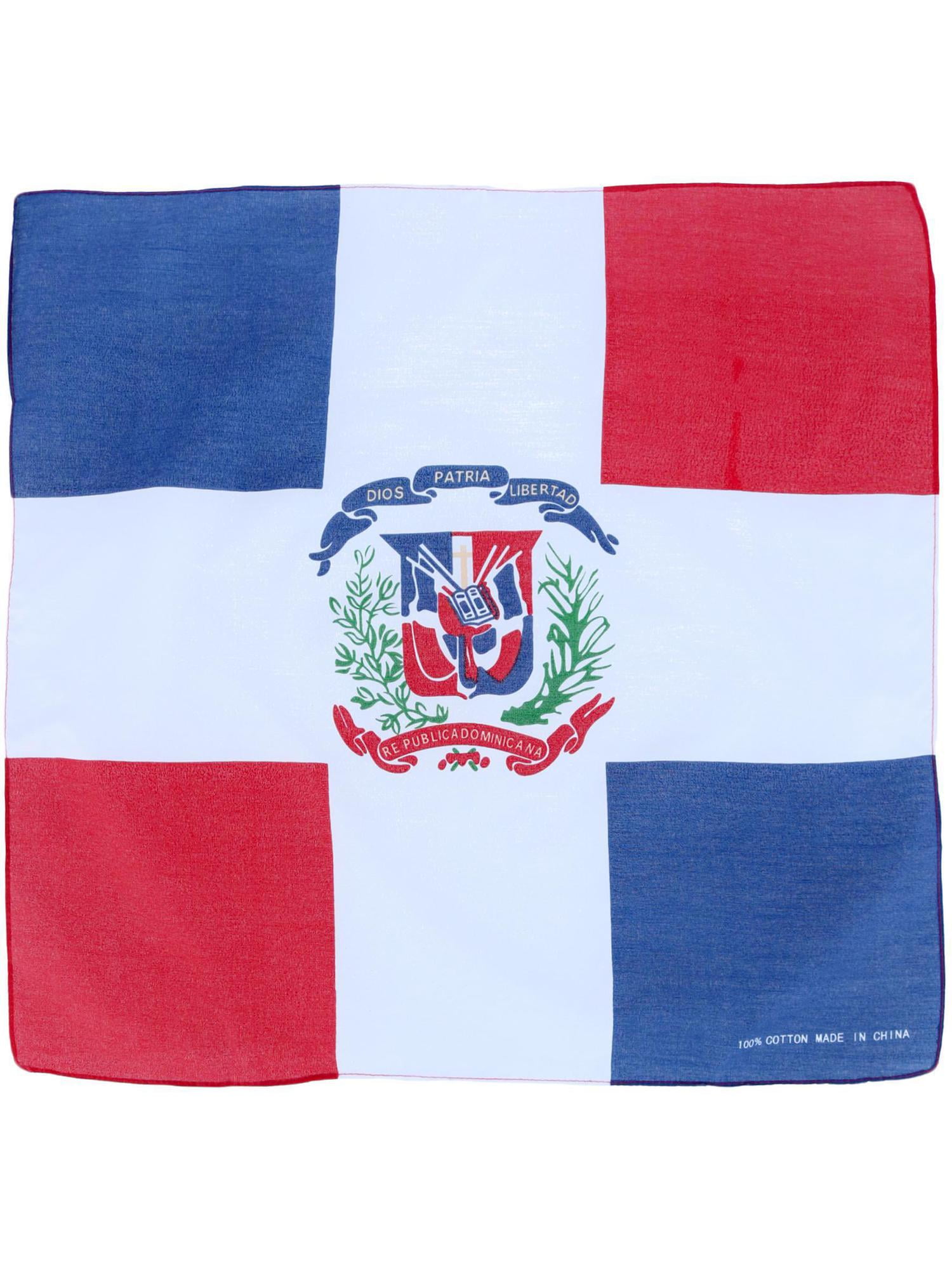 CTM Cotton Dominican Republic Flag Bandana Set (Pack of 12) - Walmart.com