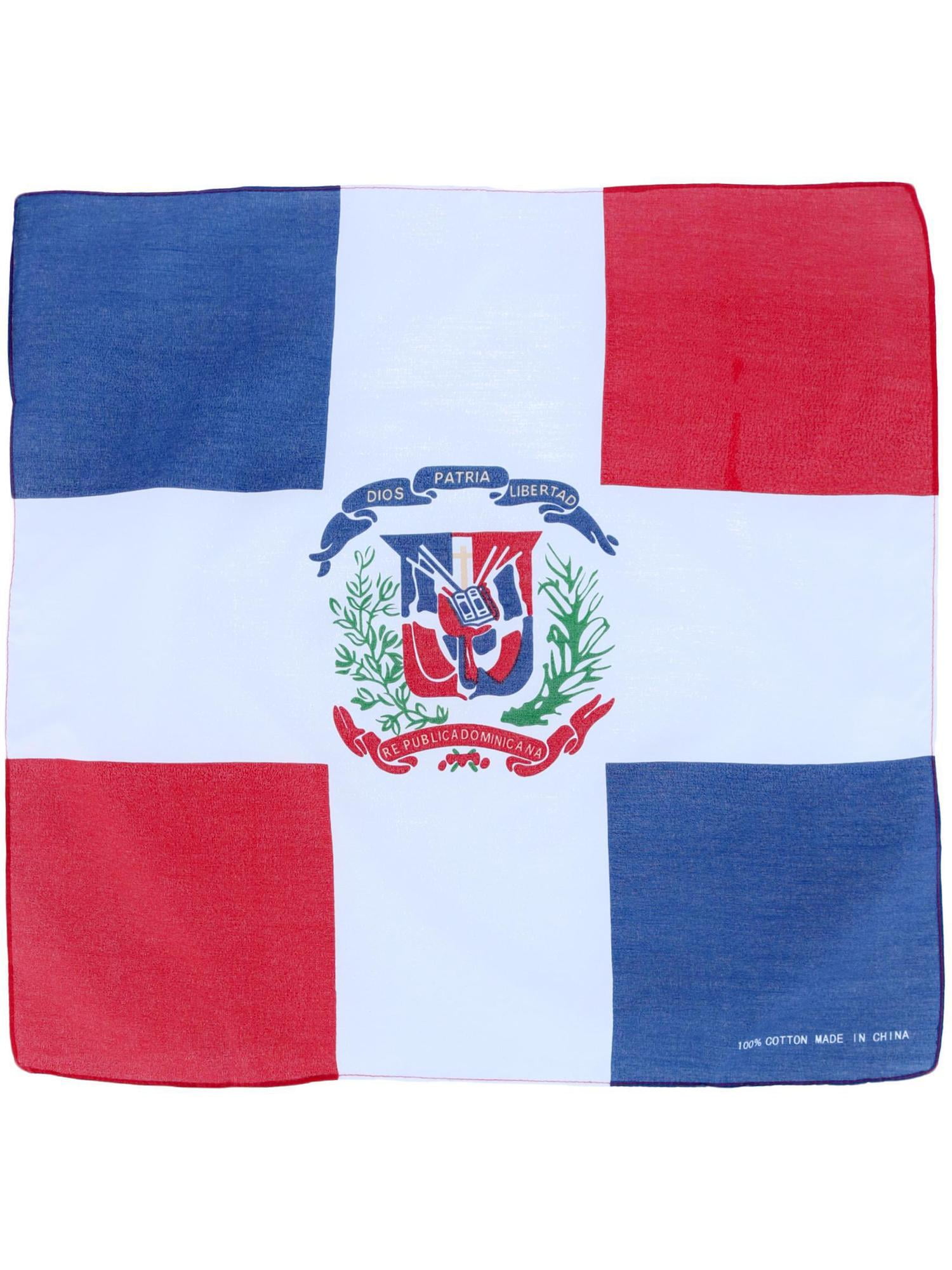 CTM Cotton Dominican Republic Flag Bandana - Walmart.com