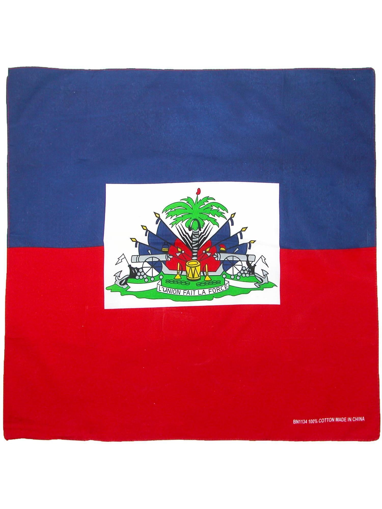 CTM Cotton Haitian Flag Bandana - Walmart.com