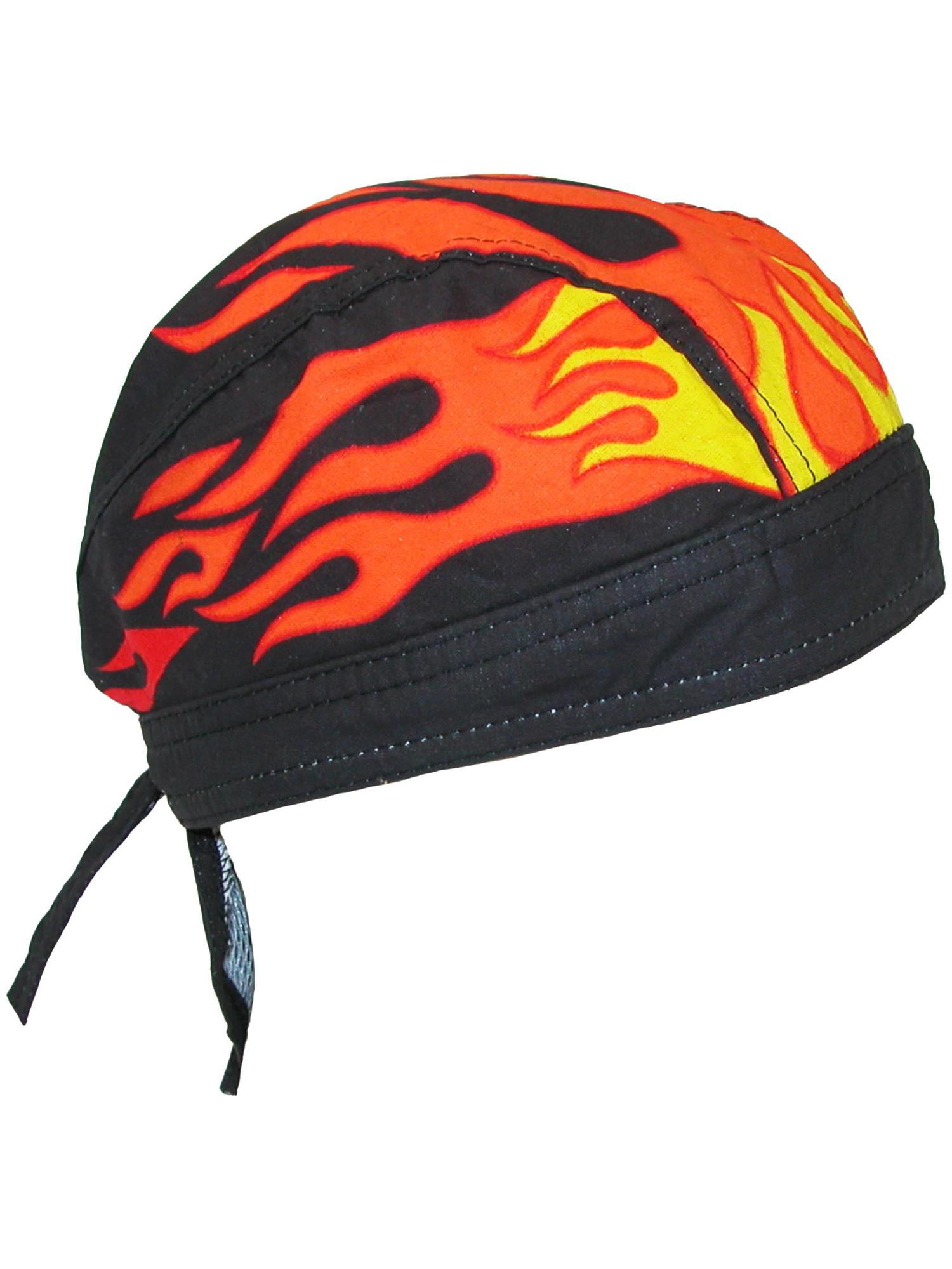 CTM Cotton Lined Flames Do Rag Cap (Men) - Walmart.com