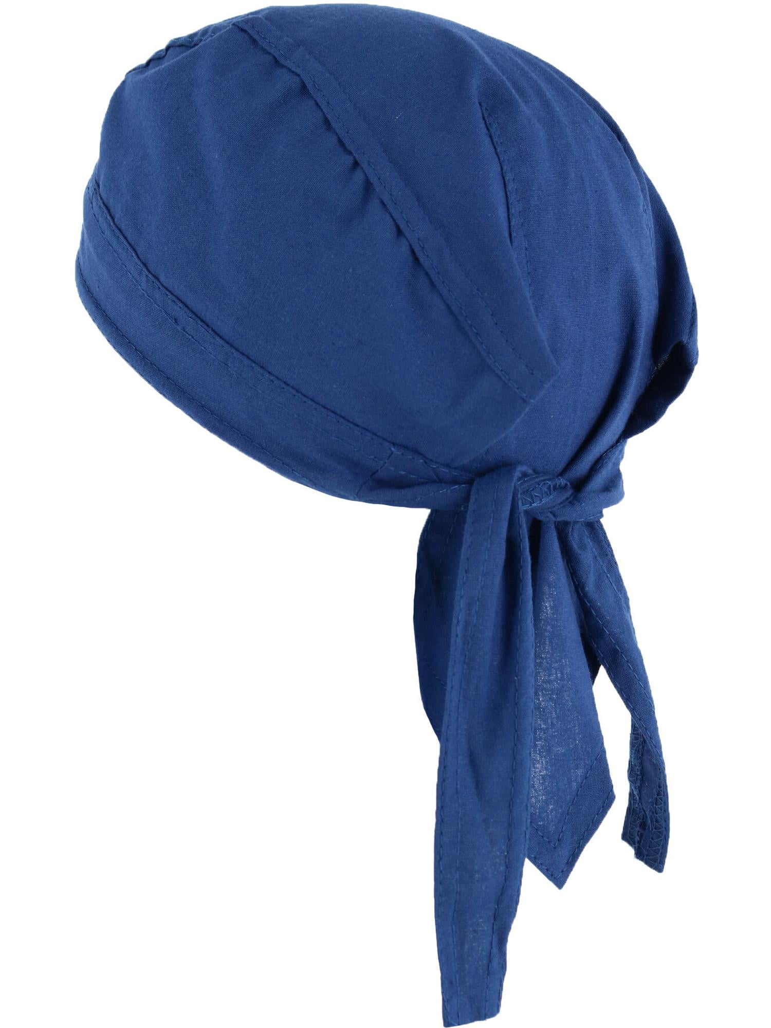 CTM Cotton Solid Unlined Biker Do Rag Cap - Walmart.com