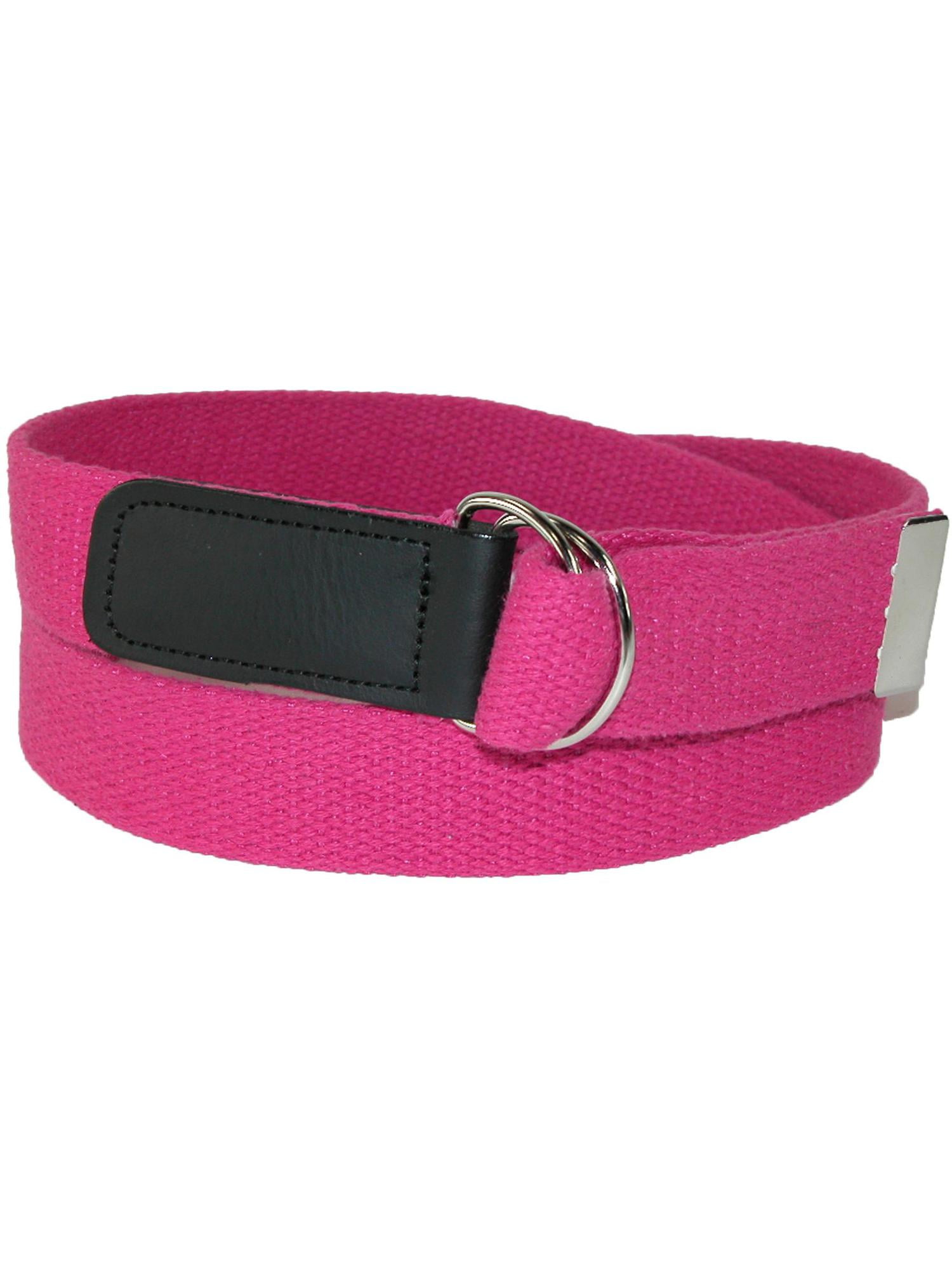 CTM Cotton Web Belt with Double D Ring Buckle - Walmart.com