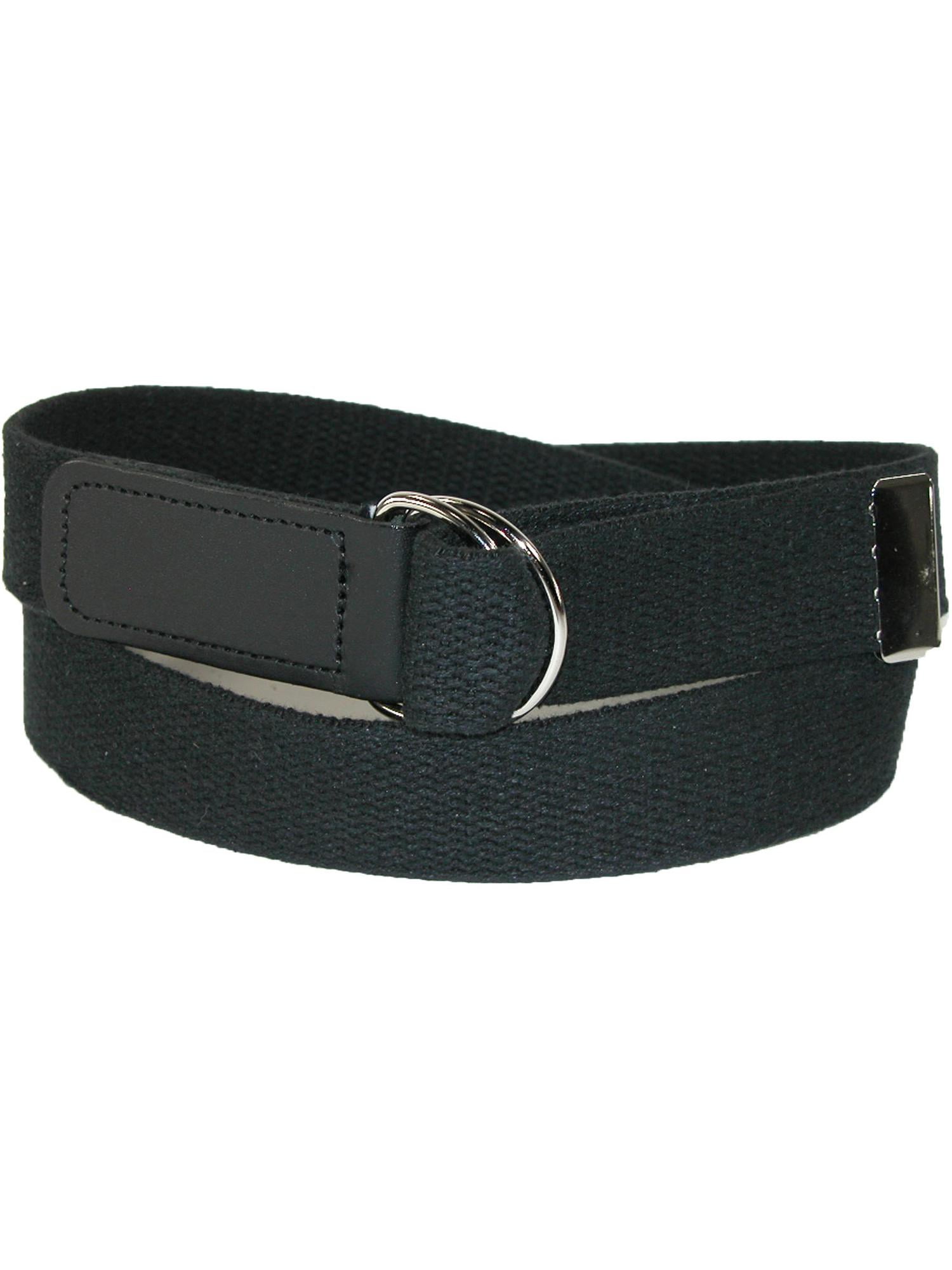 CTM Cotton Web Belt with Double D Ring Buckle - Walmart.com