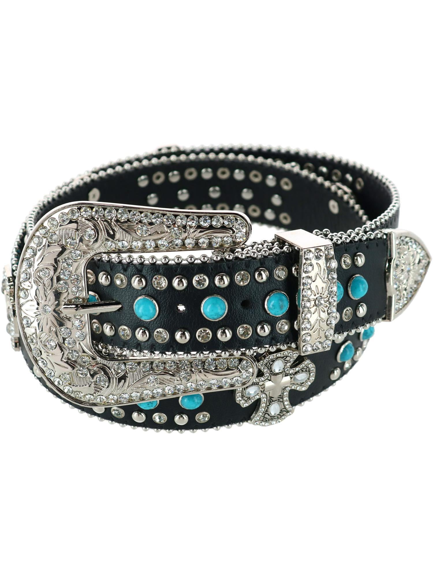CTM Cross Concho Western Rhinestone Belt (Women) - Walmart.com