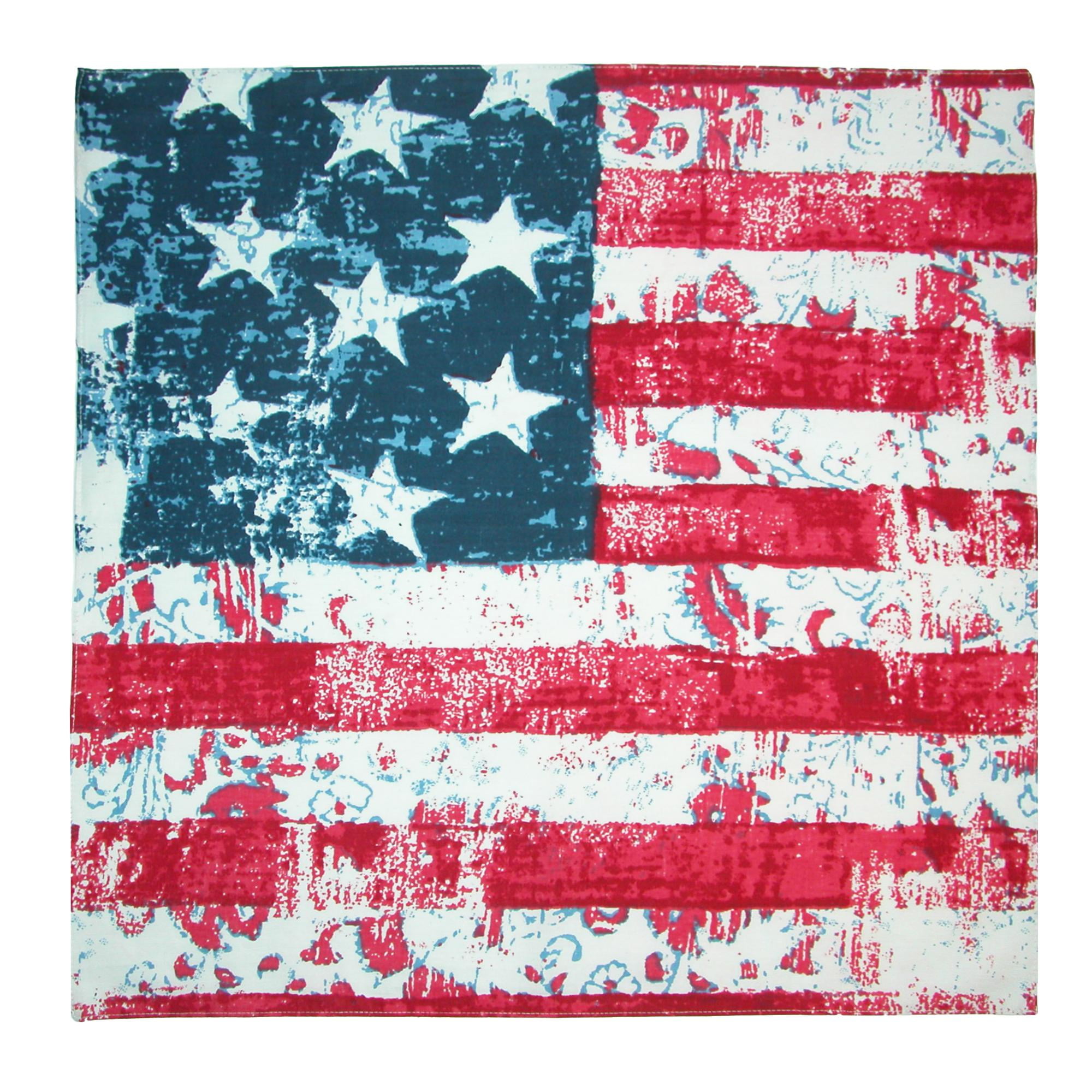 CTM Distressed American Flag Bandana - Walmart.com