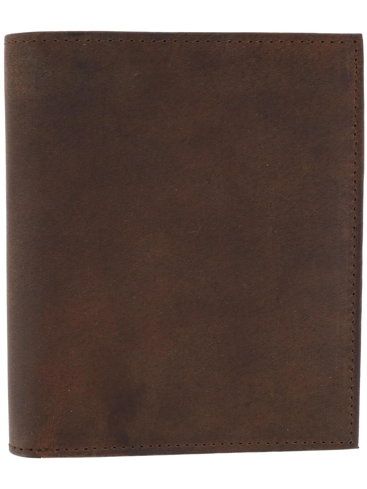 CTM Distressed Hunter Leather RFID Hipster Wallet (Men) - Walmart.com
