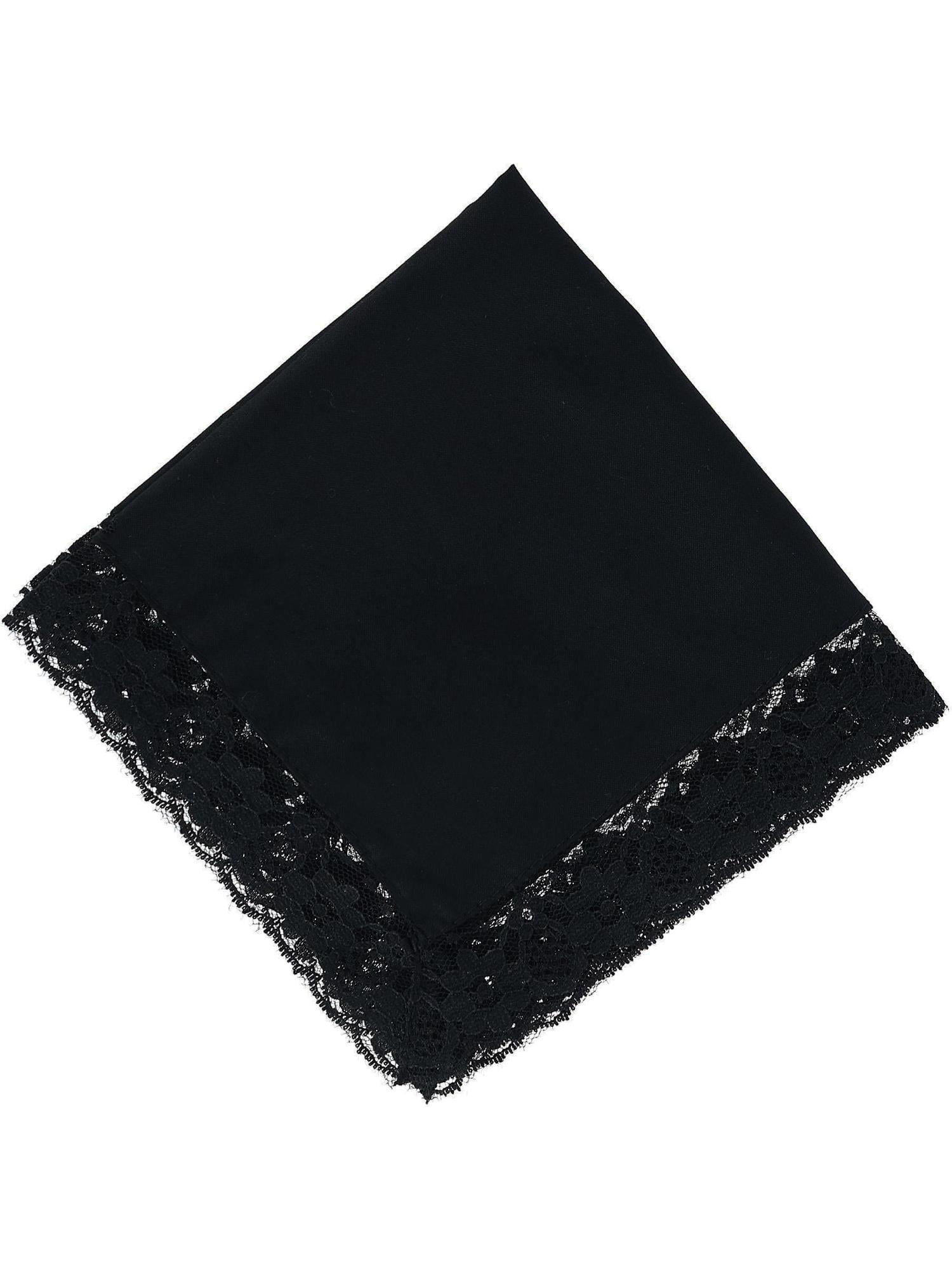 CTM Ebony Lace Border Handkerchief (Women) - Walmart.com