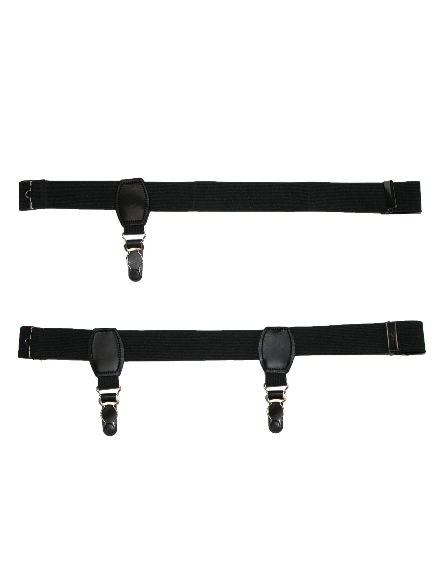 CTM Elastic 1 Inch Wide Single and Double Sock Garters (Pack of 2) (Men ...