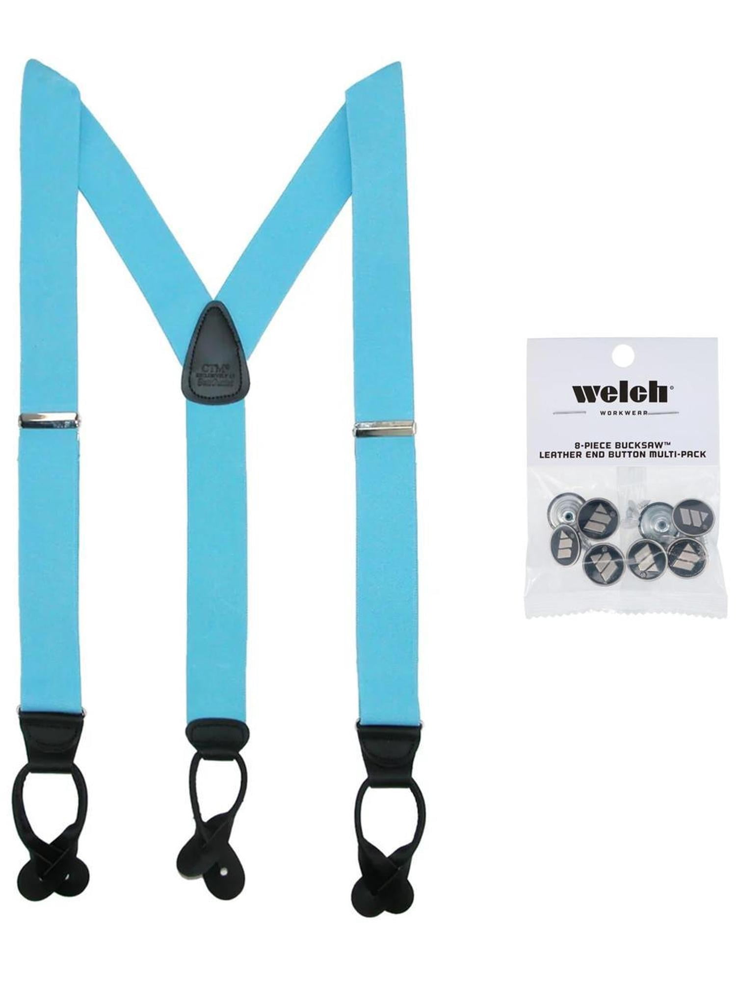 CTM Elastic Button End Dress Suspender with Bachelor Buttons (Men ...