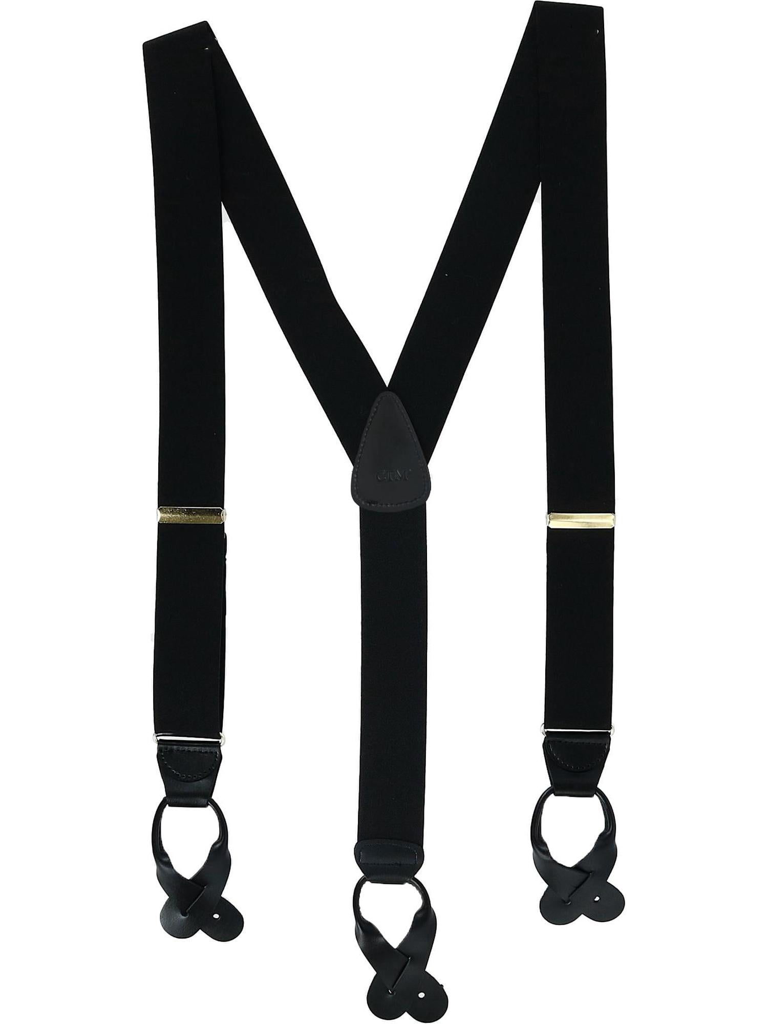 CTM Elastic Button End Suspenders (Men) - Walmart.com