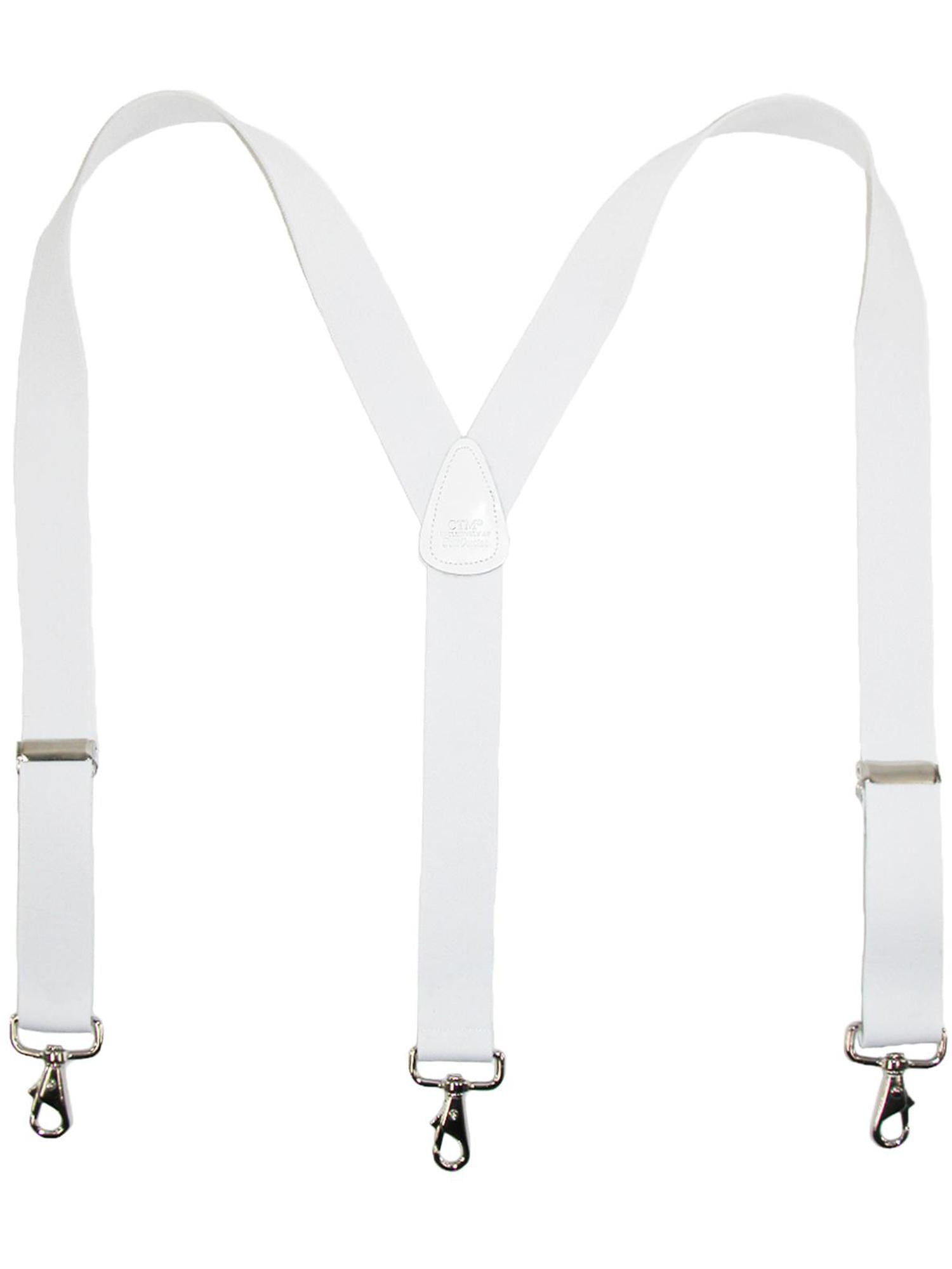CTM Elastic Solid Color Y-Back Suspender with Swivel Hook Ends (Men Big ...