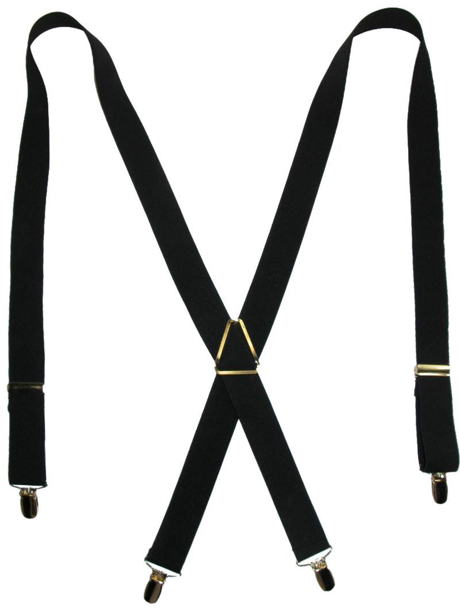 CTM Elastic X-Back Suspenders with Brass Hardware (Men) - Walmart.com