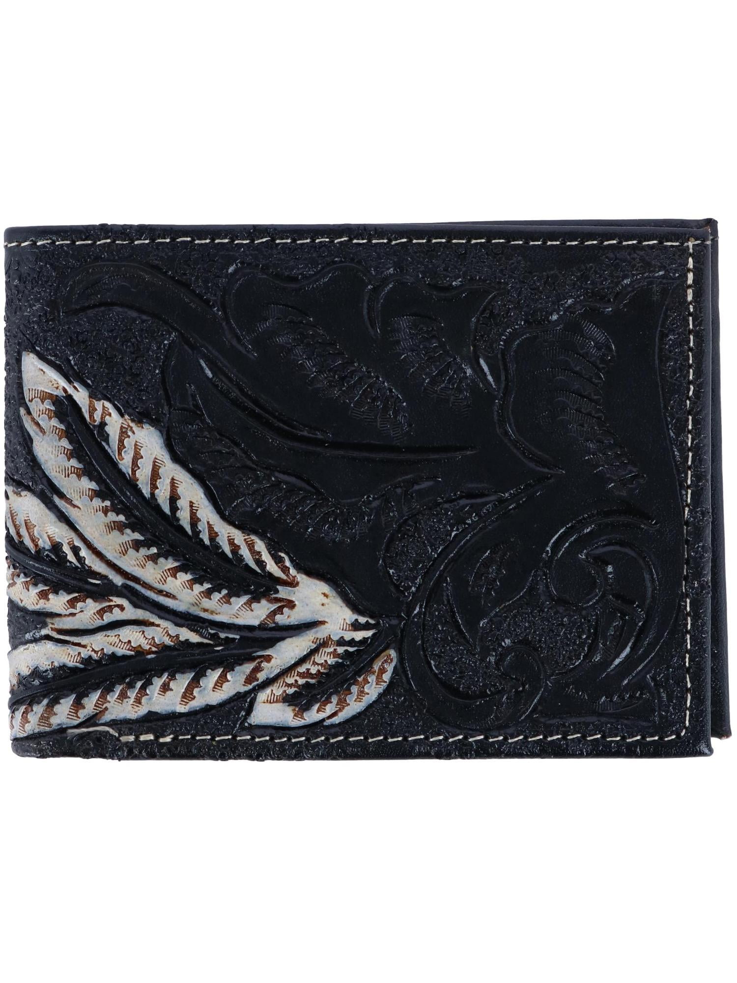 CTM Feather Tooled Leather Bifold Wallet (Men) - Walmart.com