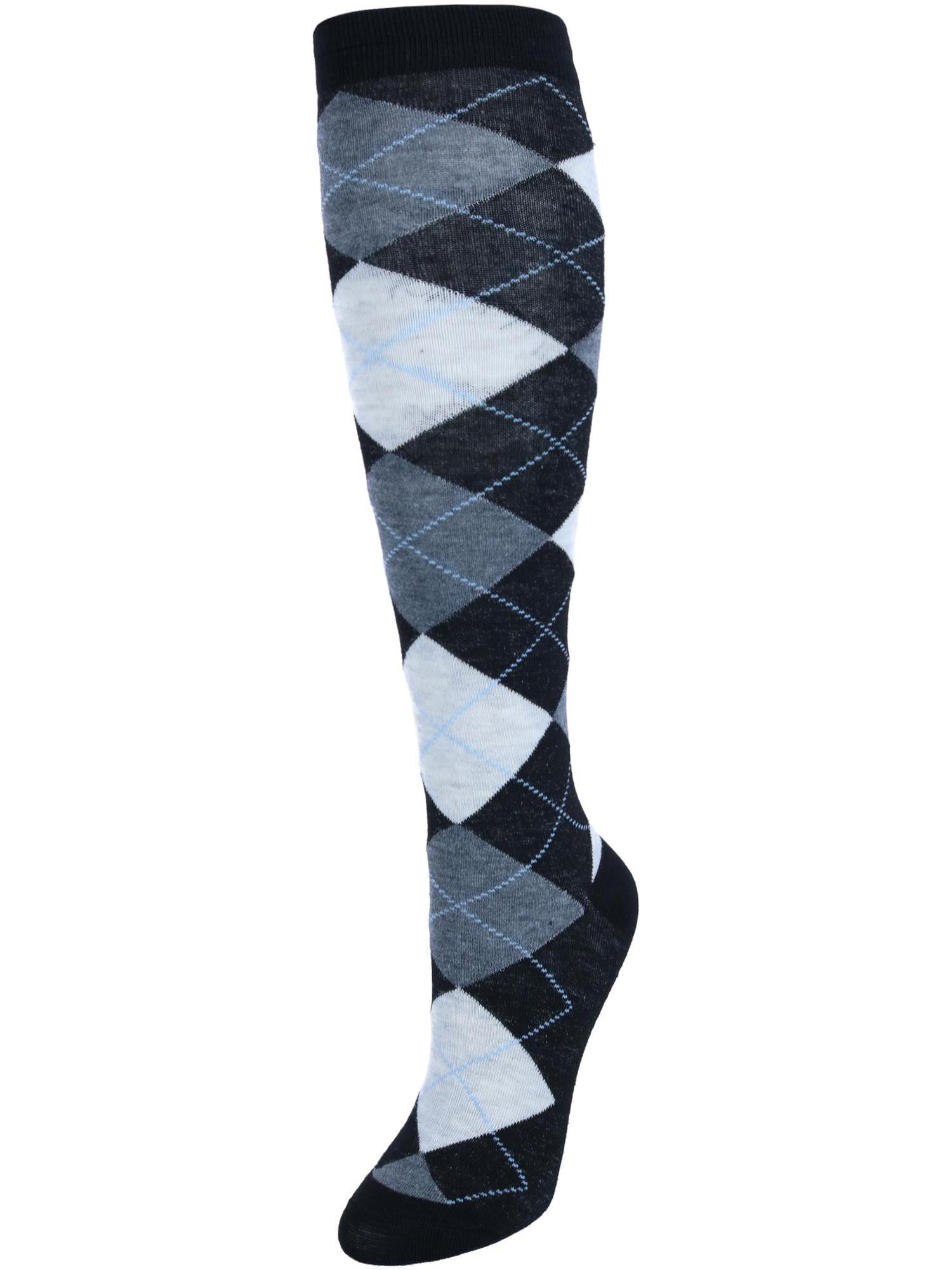 CTM Fun Colored Argyle Plaid Knee High Socks (1 Pair) (Women) - Walmart.com