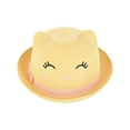 CTM Girl's Smiling Kitty Face Straw Sun Hat - Walmart.com
