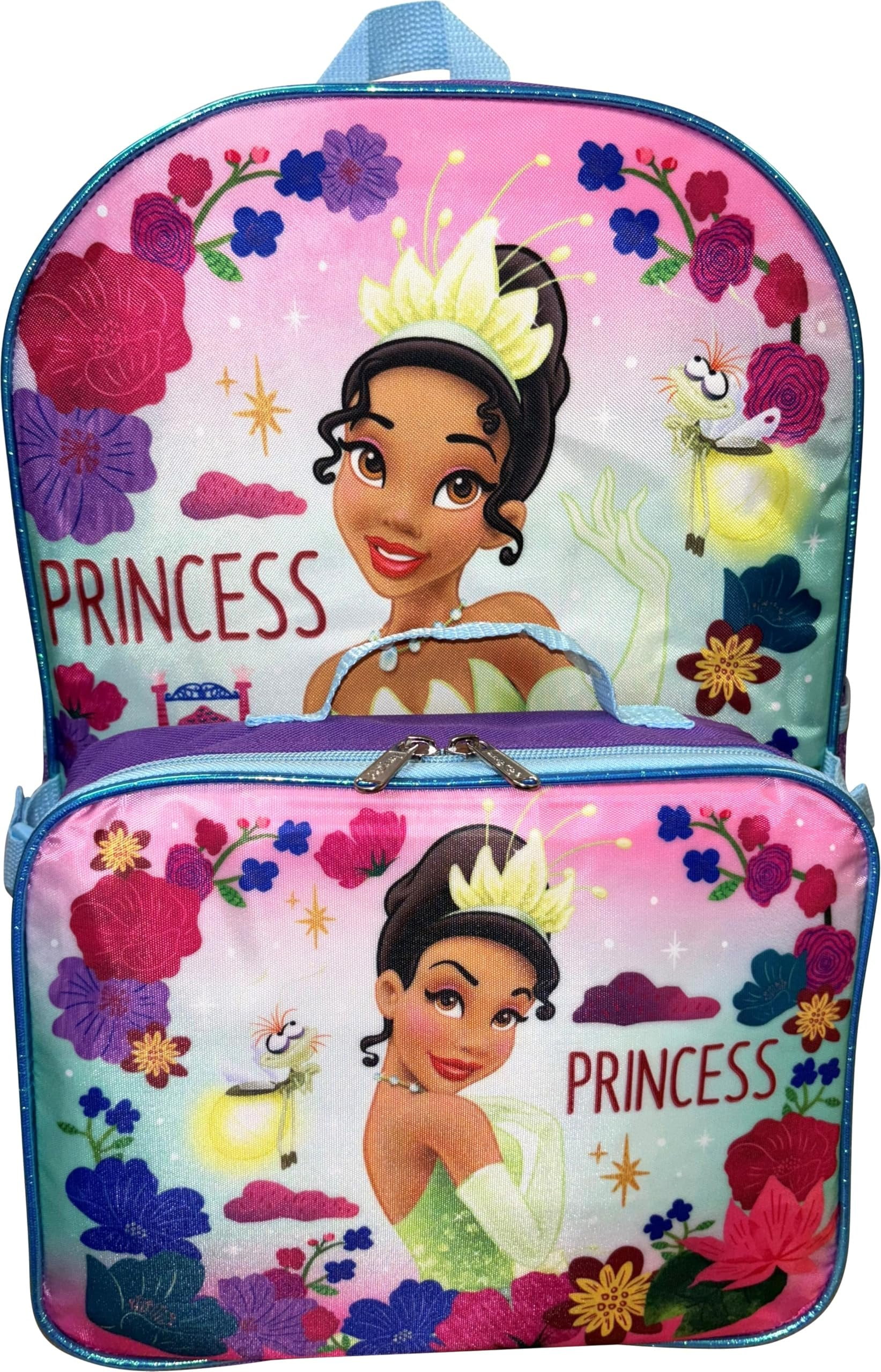 Disney Girls 16 inch Princess Tiana Backpack and Lunchbag Set - Walmart.com