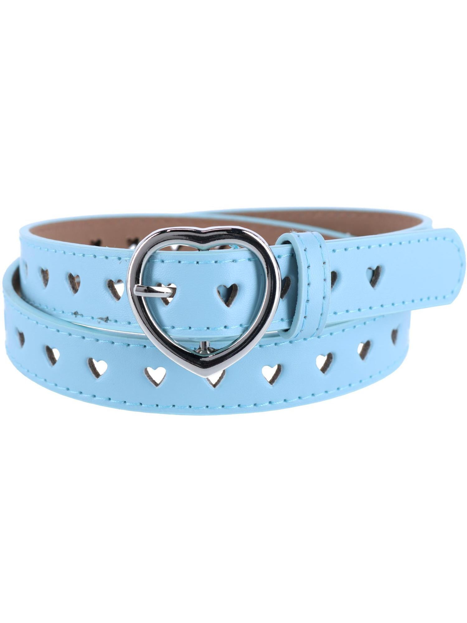 CTM Girls Love Heart Punched Hole Belt - Walmart.com