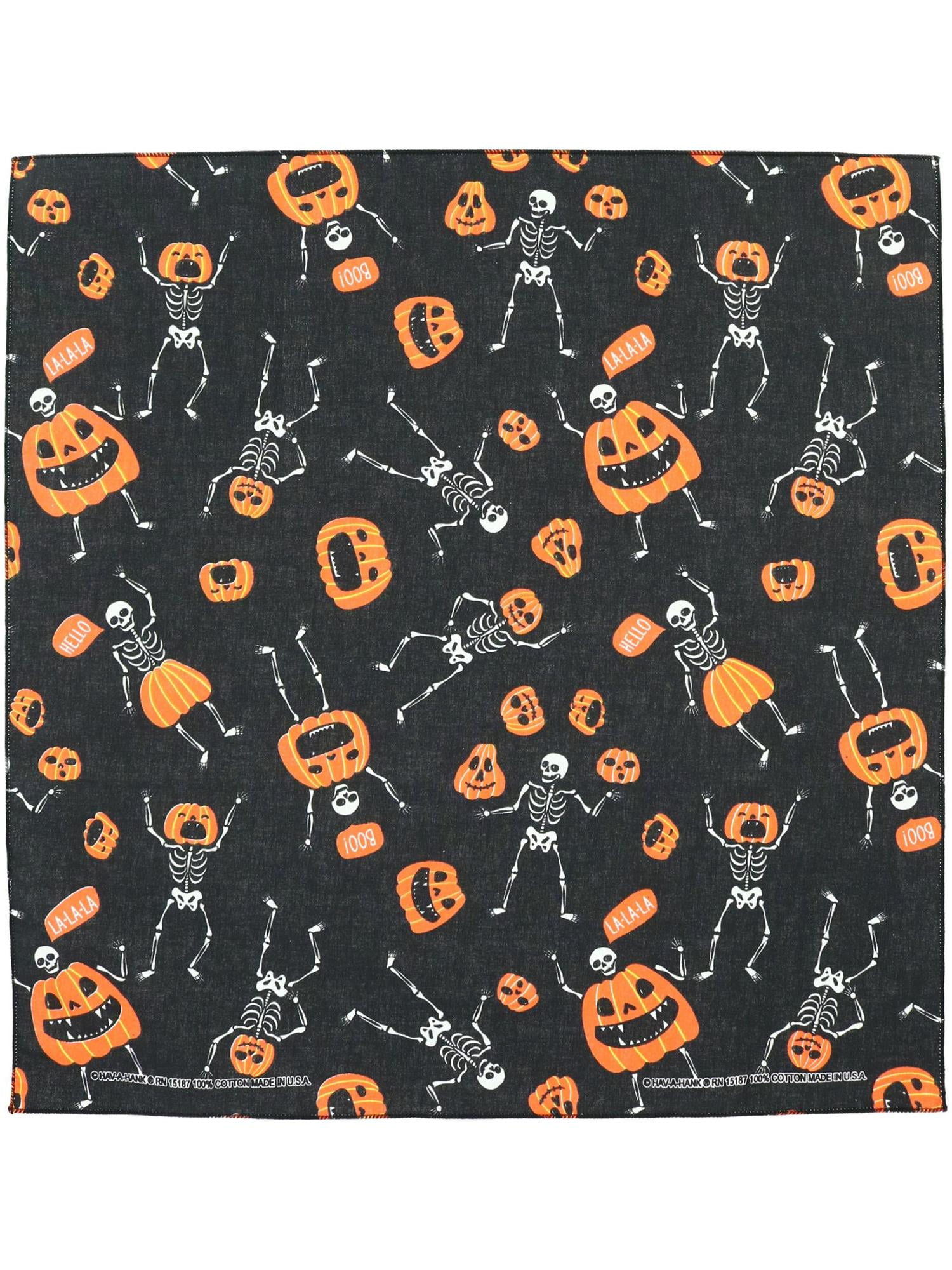 CTM Glow in the Dark Skeletons and Pumpkins Halloween Print Holiday ...