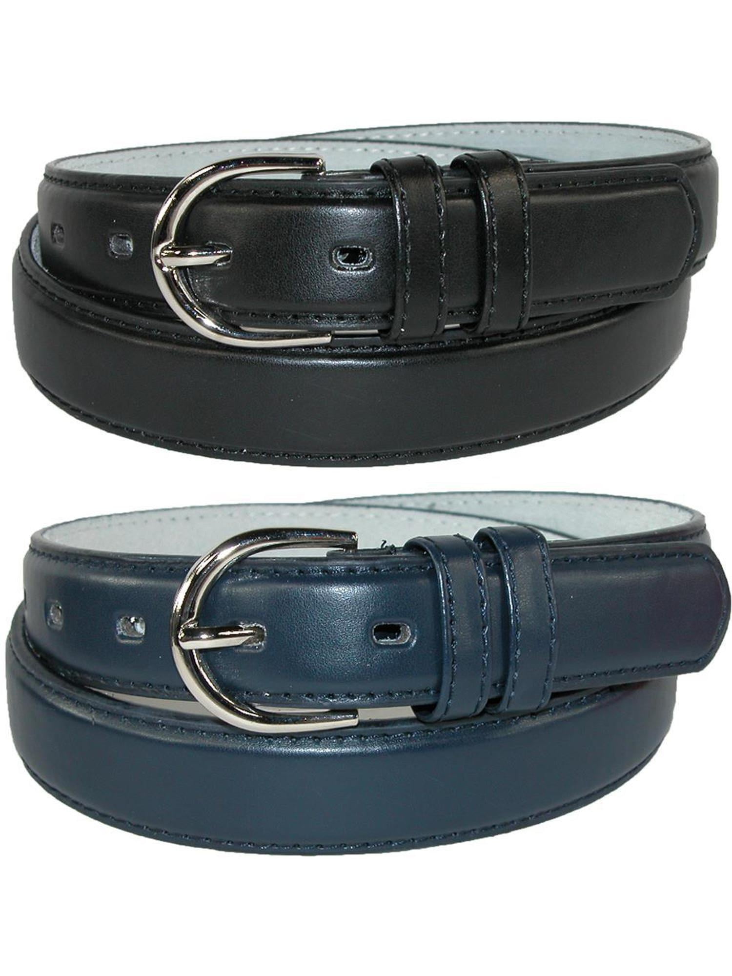 CTM Leather 1 1/8 Inch Dress Belt (Pack of 2 Colors) (Women) - Walmart.com