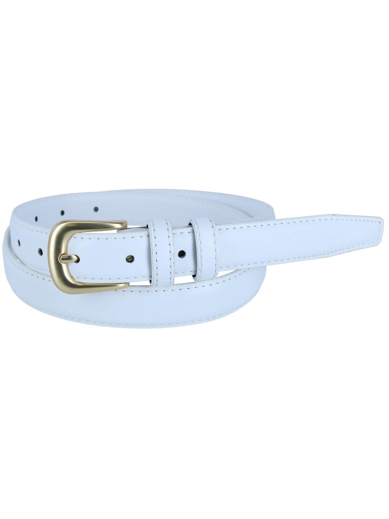 CTM Leather Adjustable Belt with Statement Buckle (Women) - Walmart.com