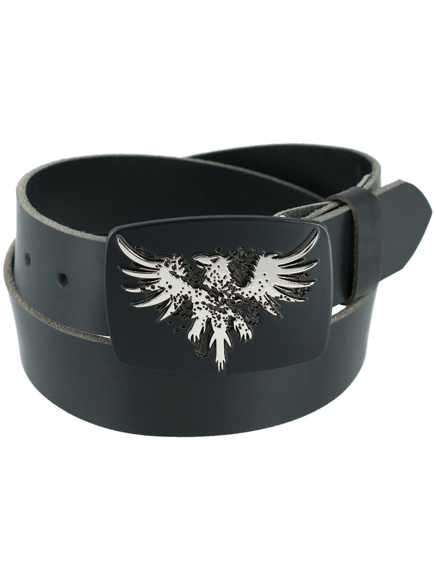 CTM Leather Bridle Belt with Phoenix Belt Buckle (2 Buckle Set) (Men ...