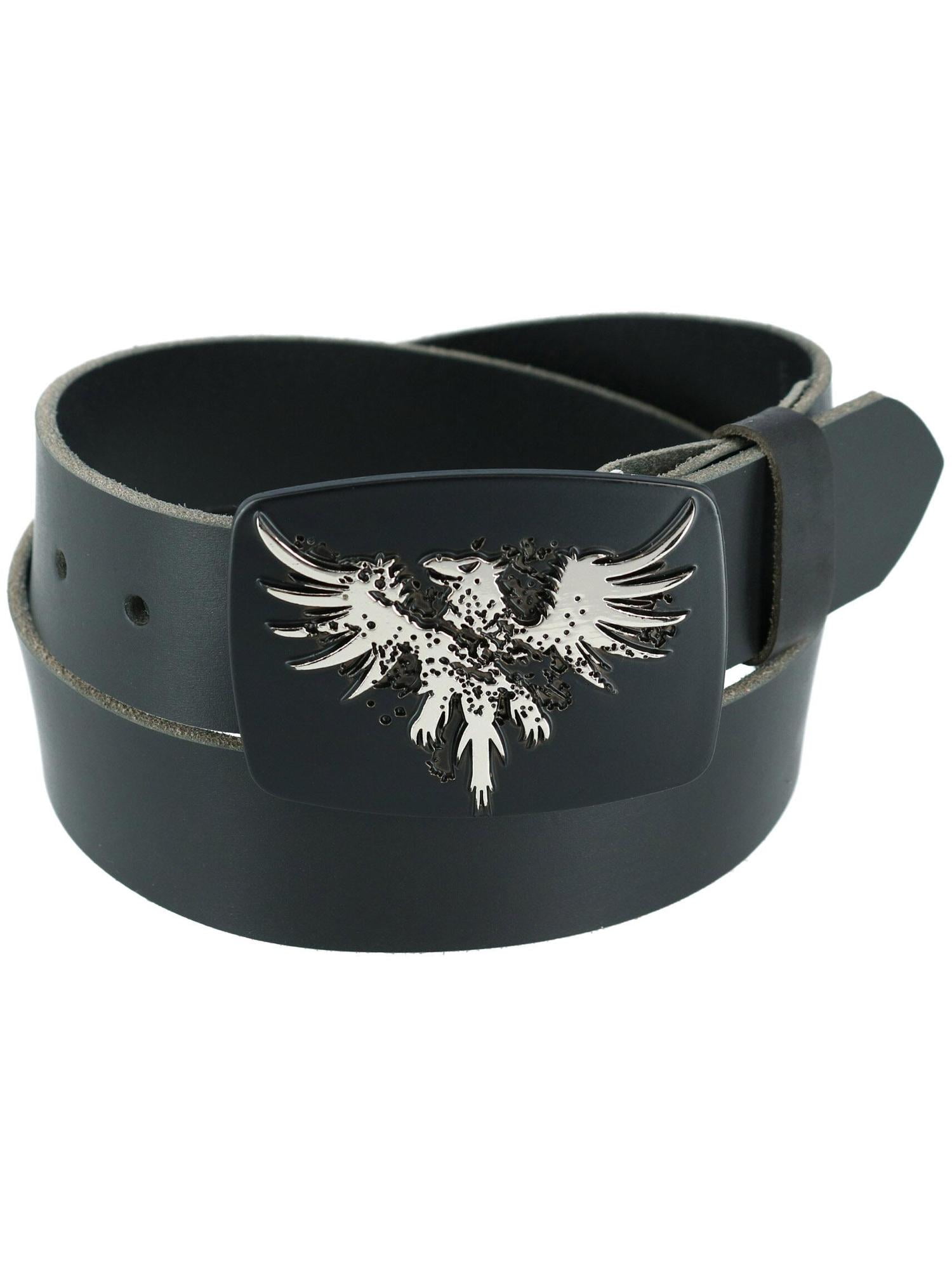 CTM Leather Bridle Belt with Phoenix Belt Buckle (2 Buckle Set) (Men ...