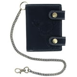 CTM Leather Deer Zip Around RFID Chain Wallet (Men) - Walmart.com