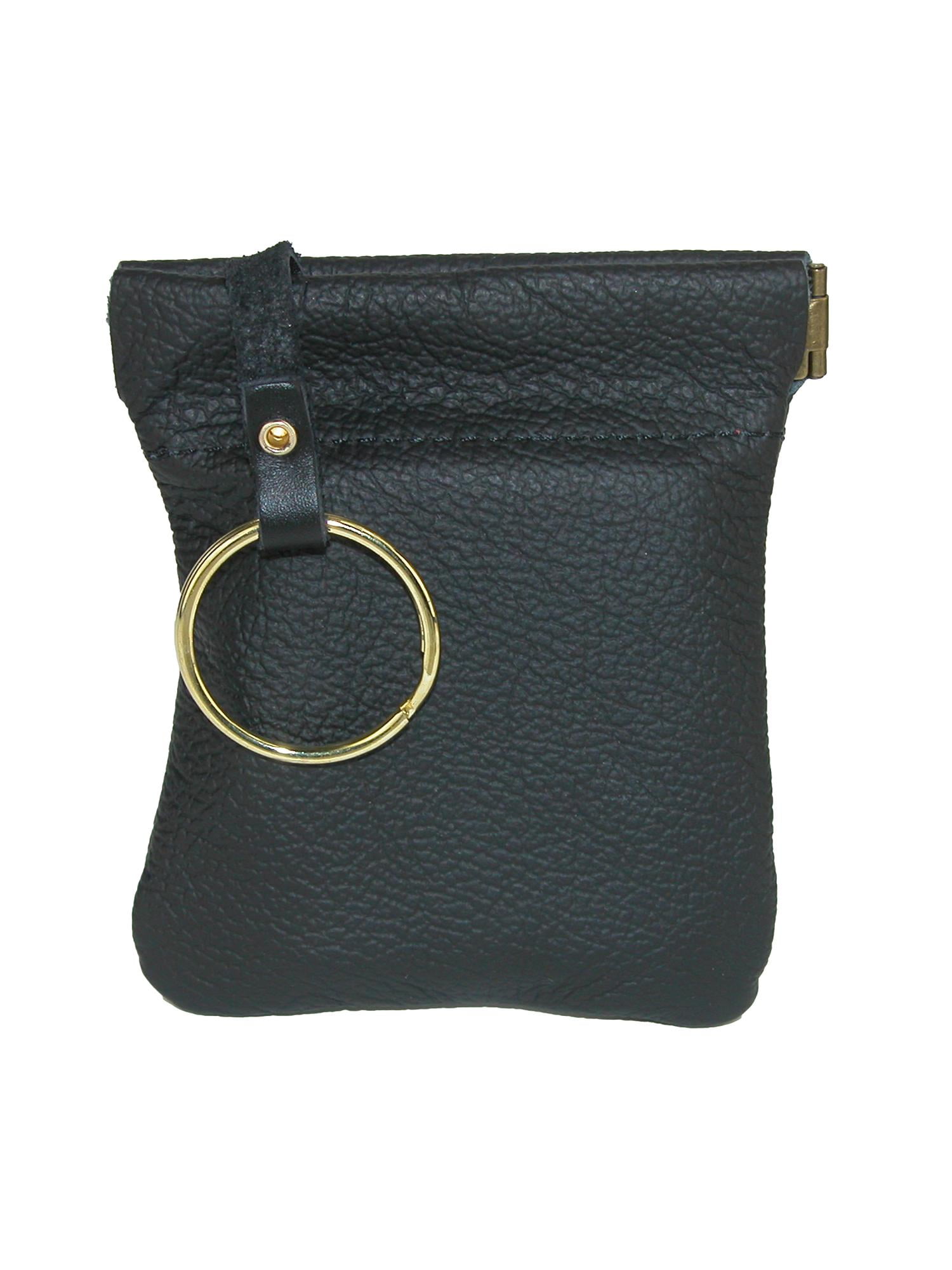 CTM Leather Key Case Coin Pouch Wallet (Men) - Walmart.com