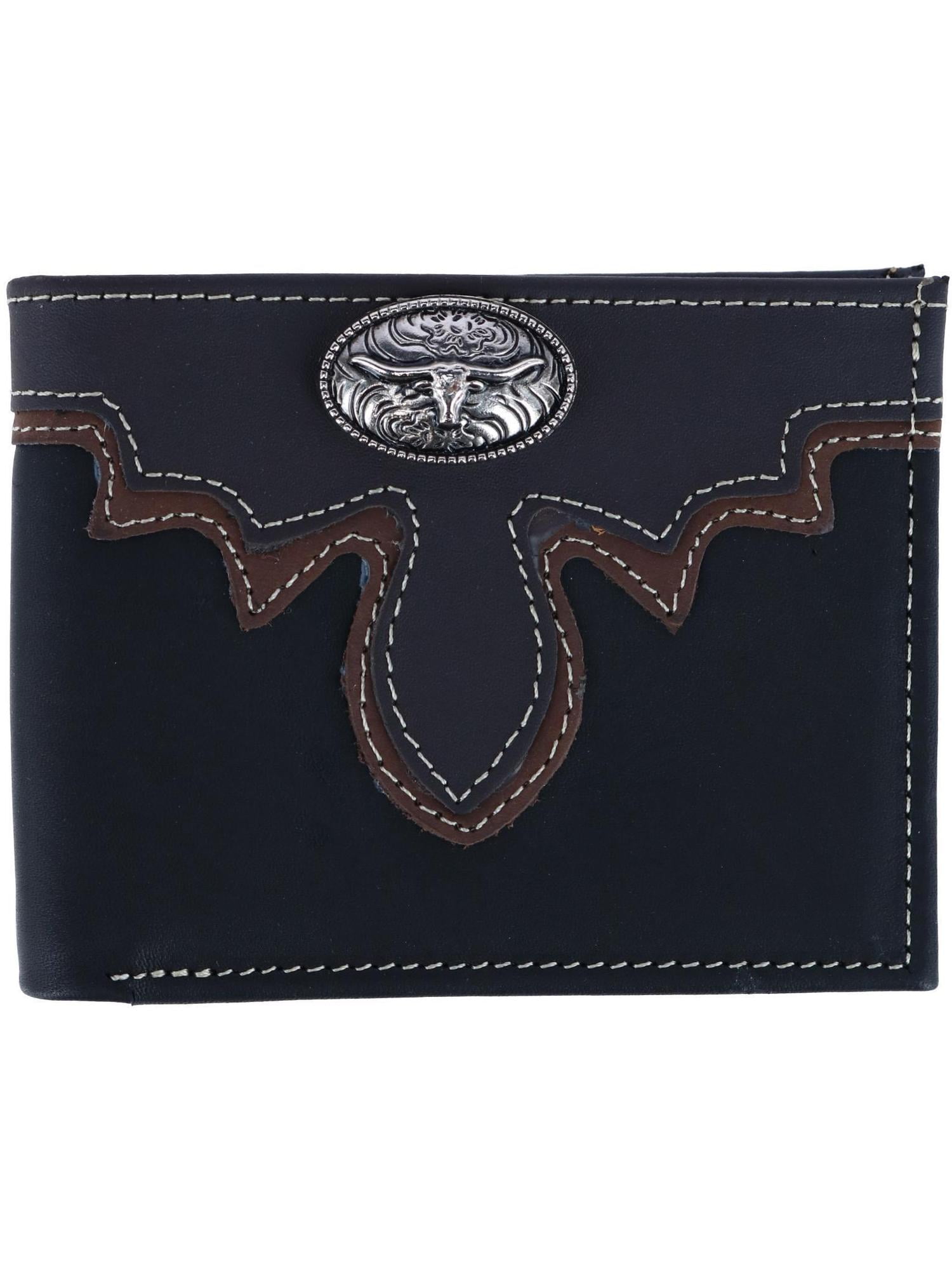 CTM Leather Longhorn Concho Bifold Wallet (Men) - Walmart.com