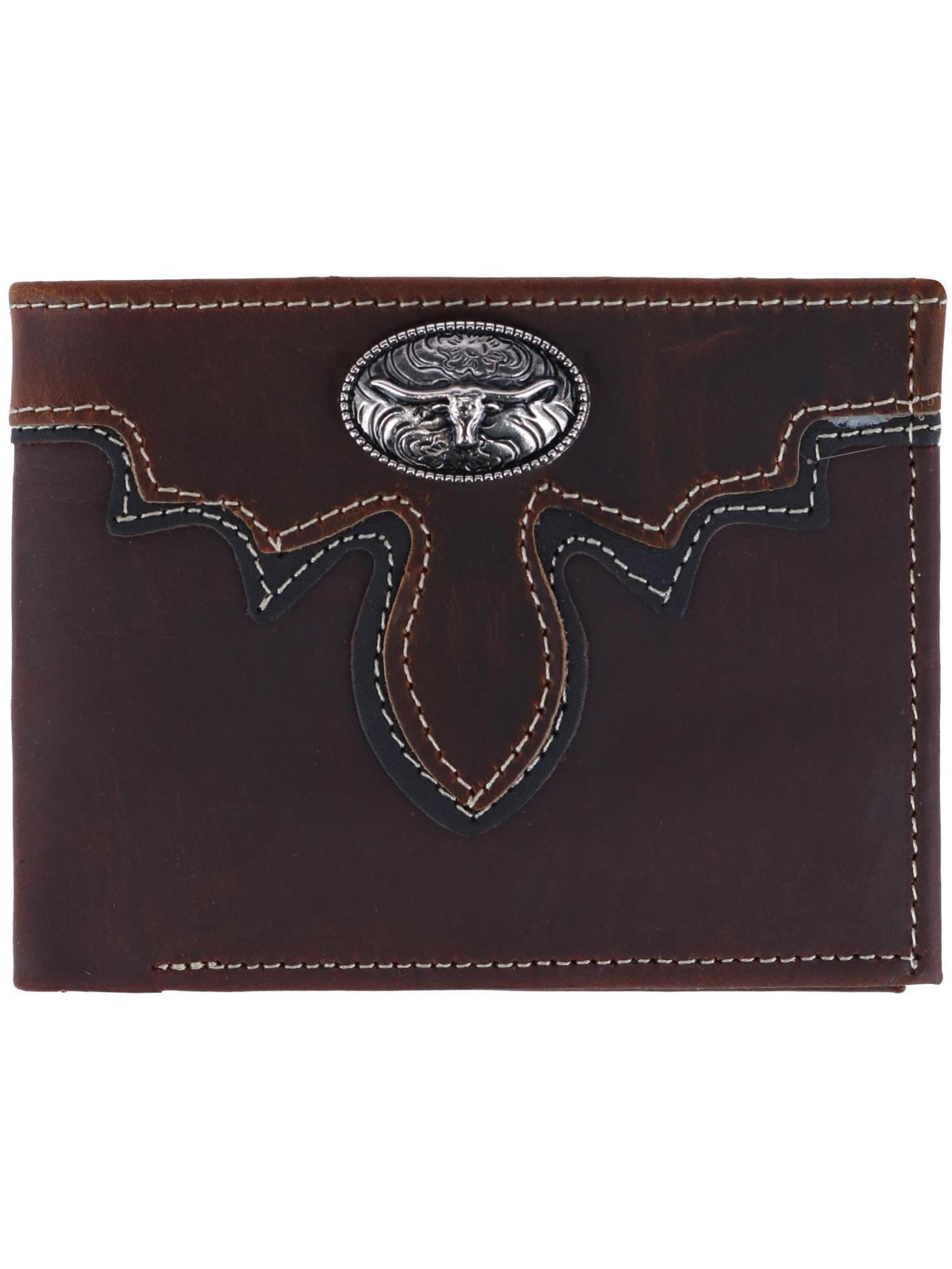 CTM Leather Longhorn Concho Bifold Wallet (Men) - Walmart.com