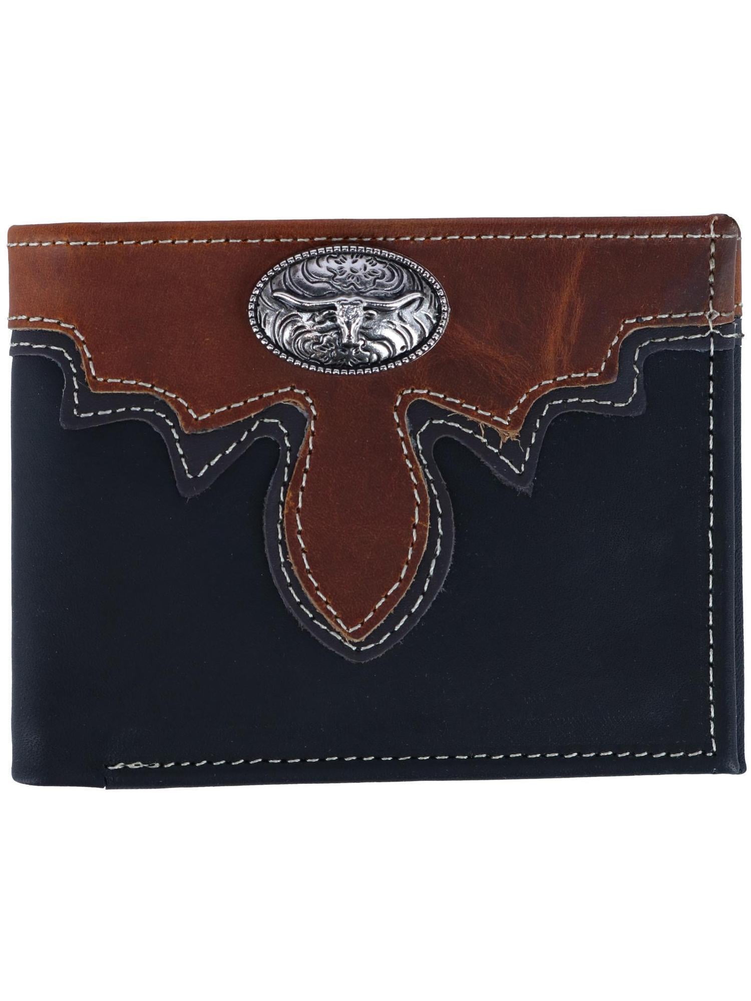 CTM Leather Longhorn Concho Bifold Wallet (Men) - Walmart.com