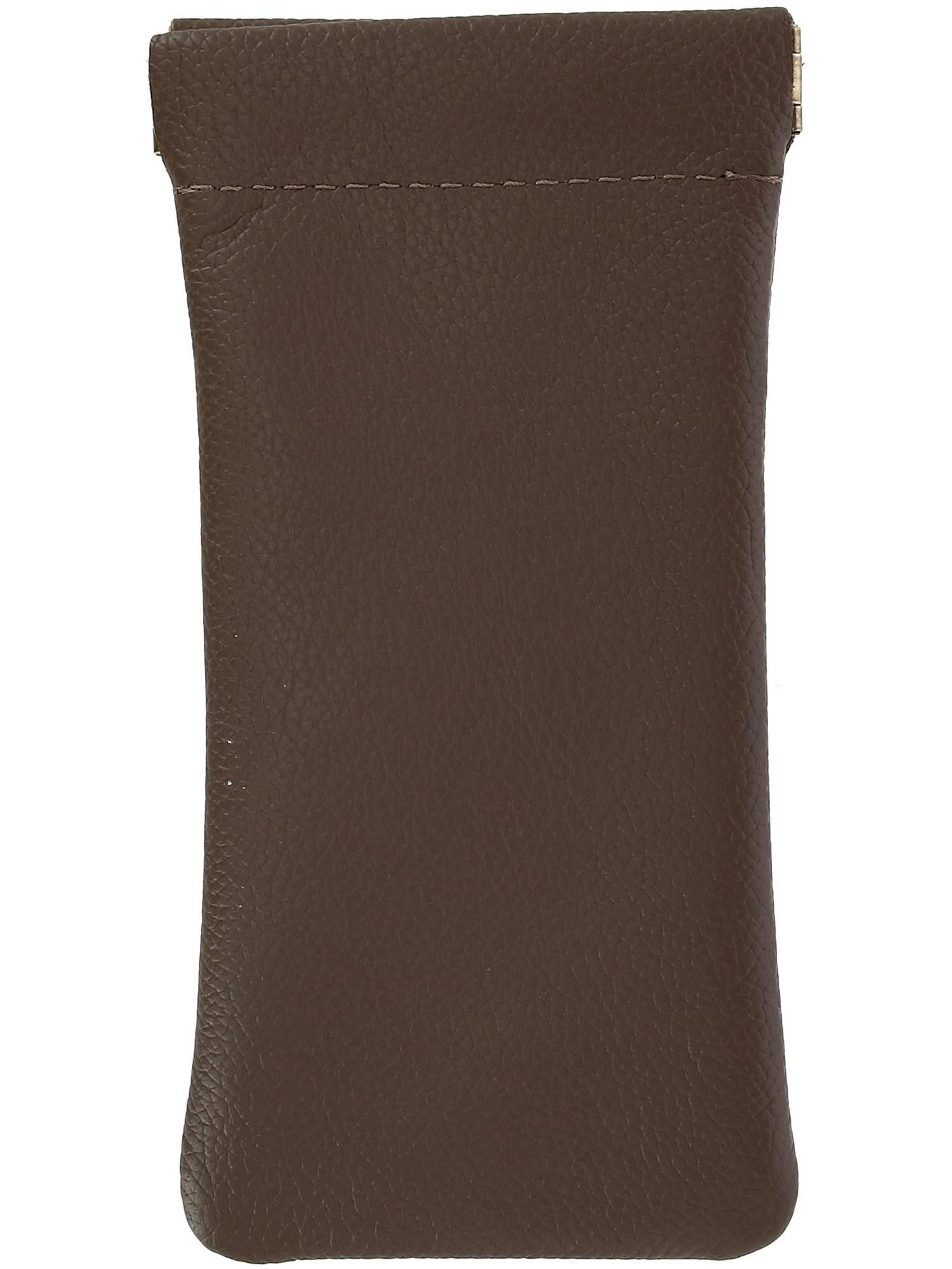CTM Leather Push Mouth Pebble Grain Eyeglass Holder - Walmart.com